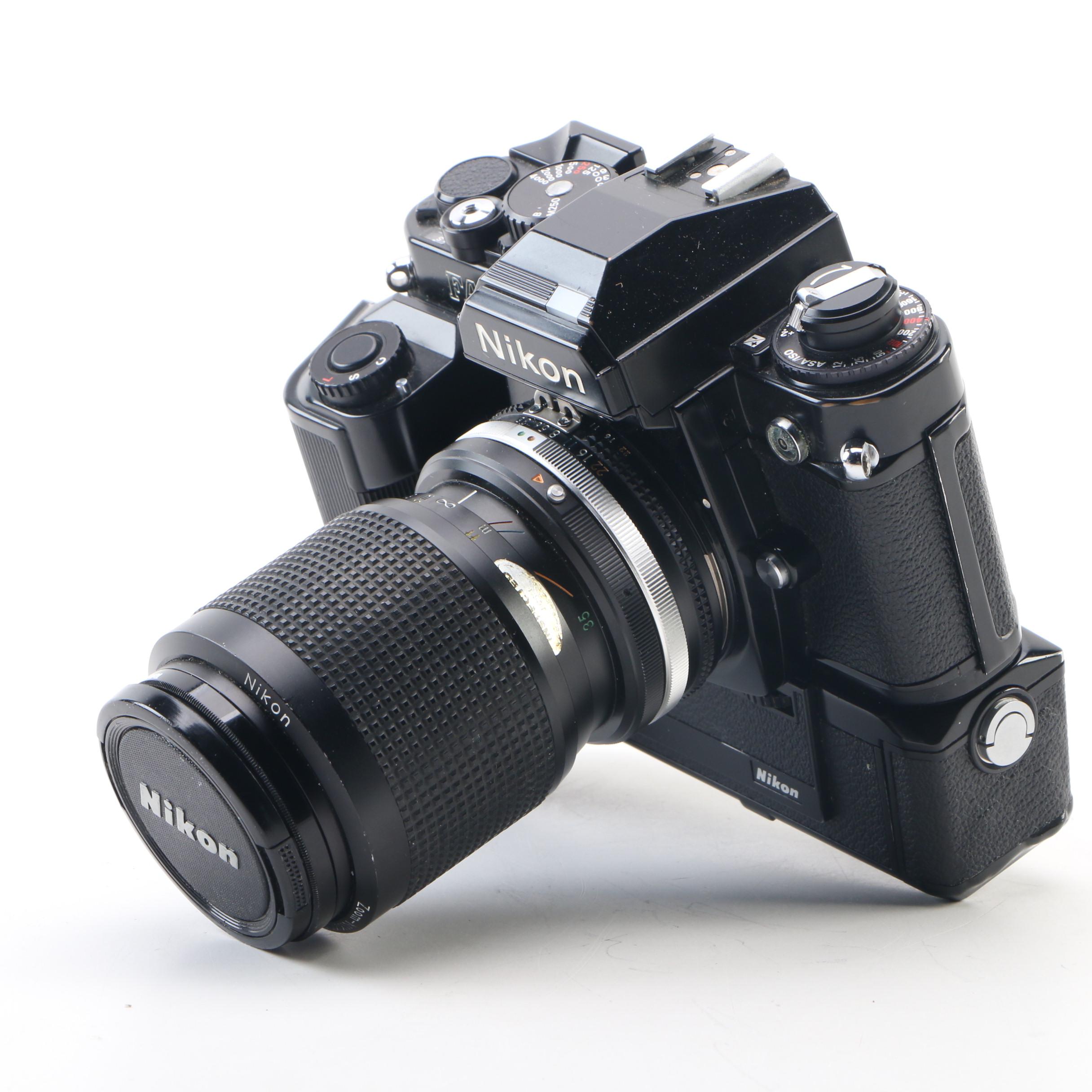 Nikon FA with MD-15 Motor Drive and 35-105mm Zoom Lens | EBTH