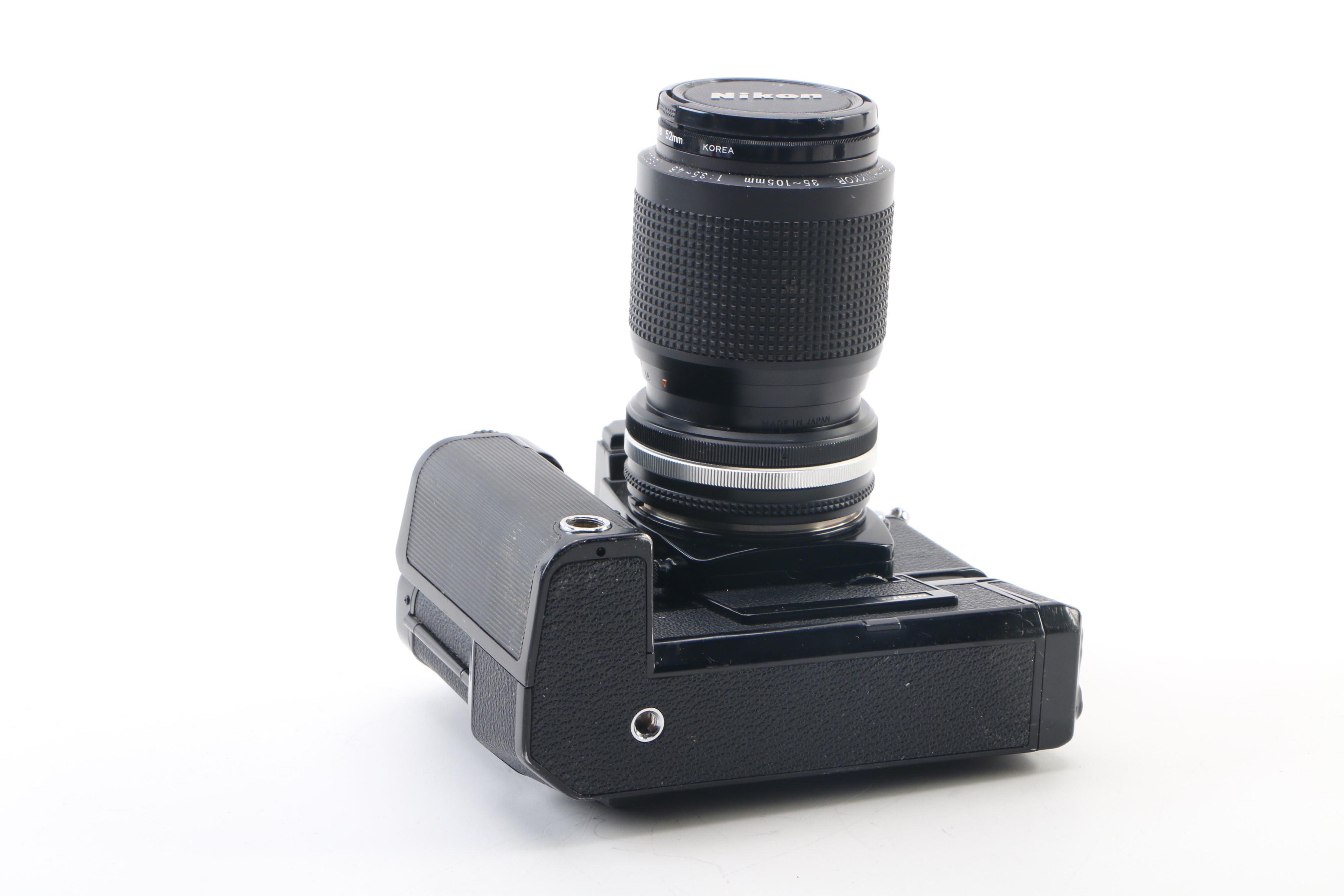 Nikon FA with MD-15 Motor Drive and 35-105mm Zoom Lens | EBTH