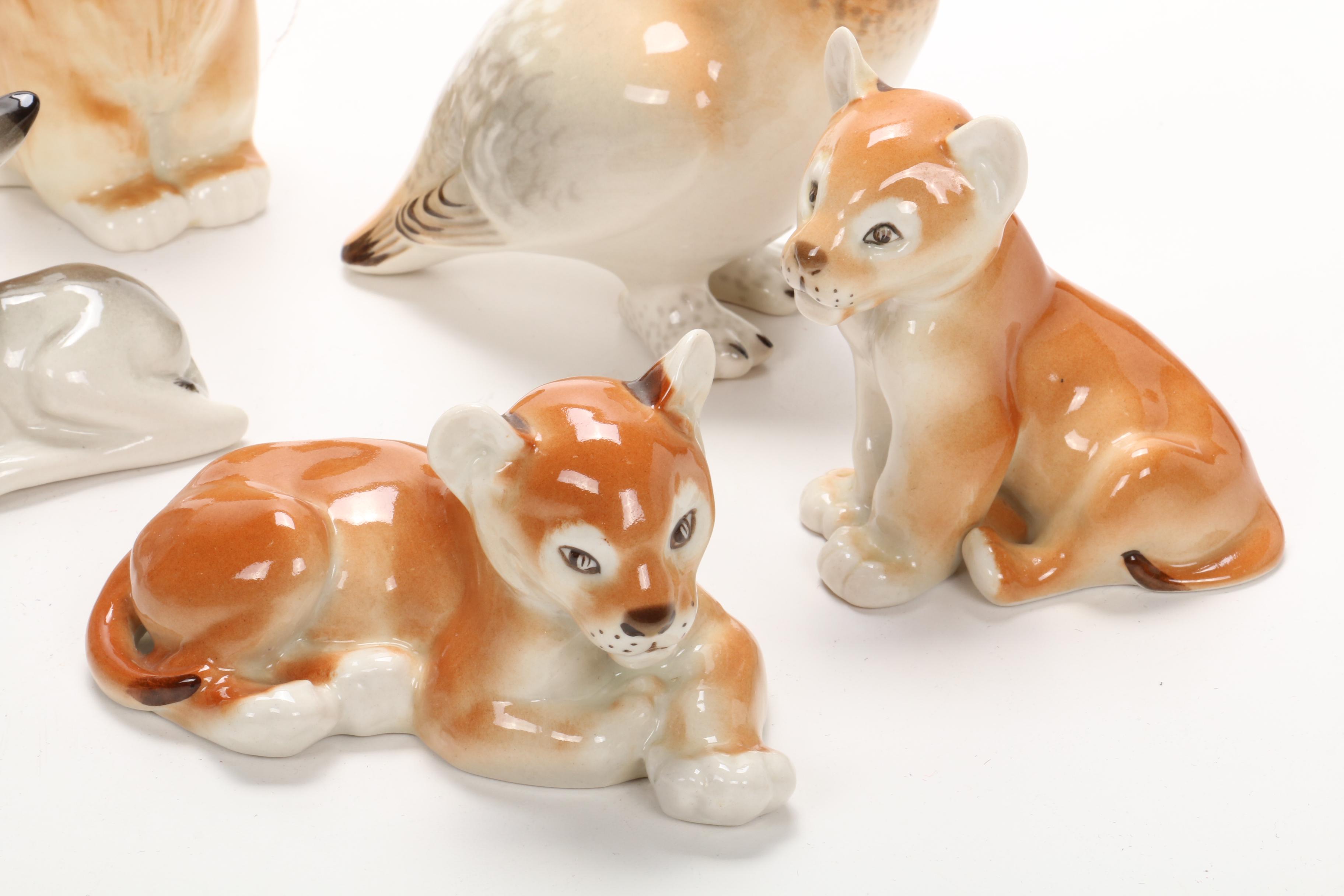 Lomonosov Porcelain Animal Figurines | EBTH
