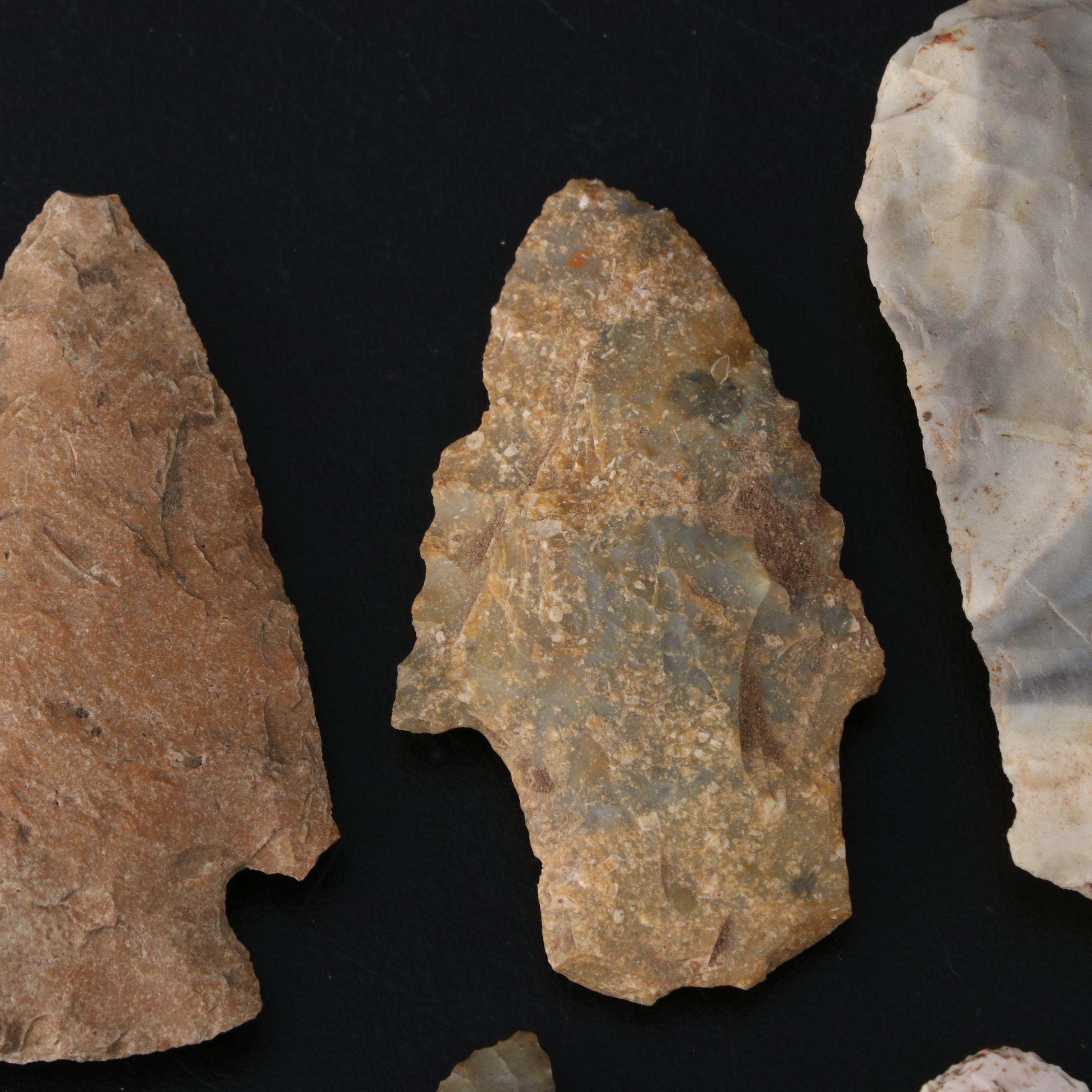 Five Knapped Stone Projectile Points | EBTH