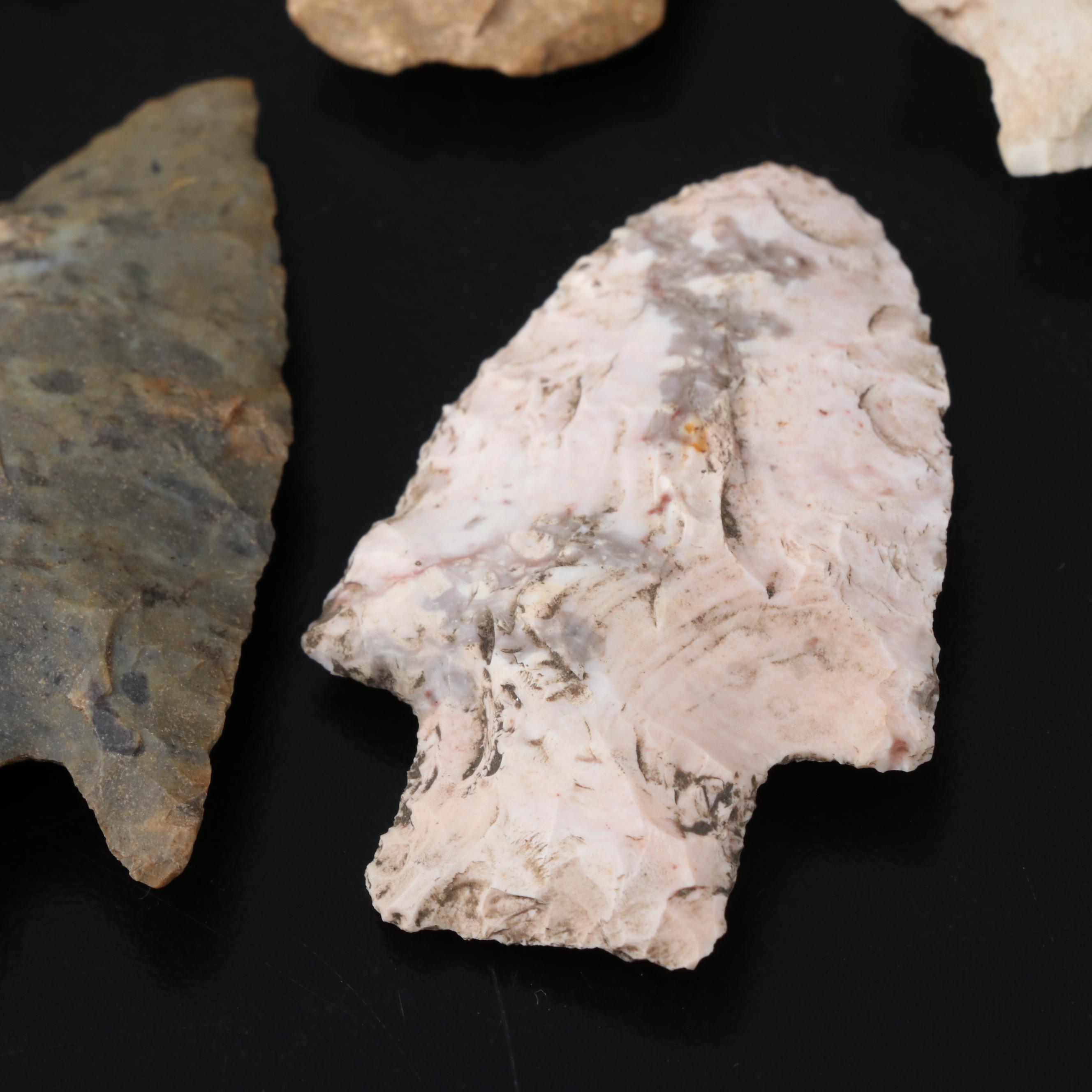 Five Knapped Stone Projectile Points | EBTH