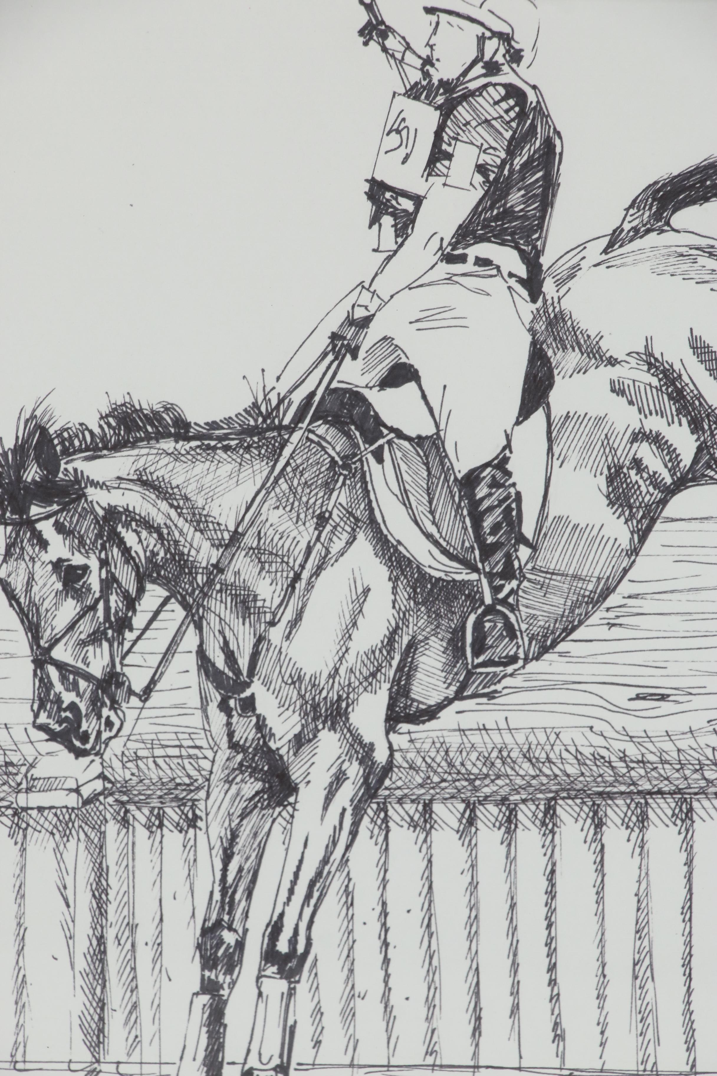 Regina Raab Pen and Ink Drawing "Cron County" 20th Century | EBTH