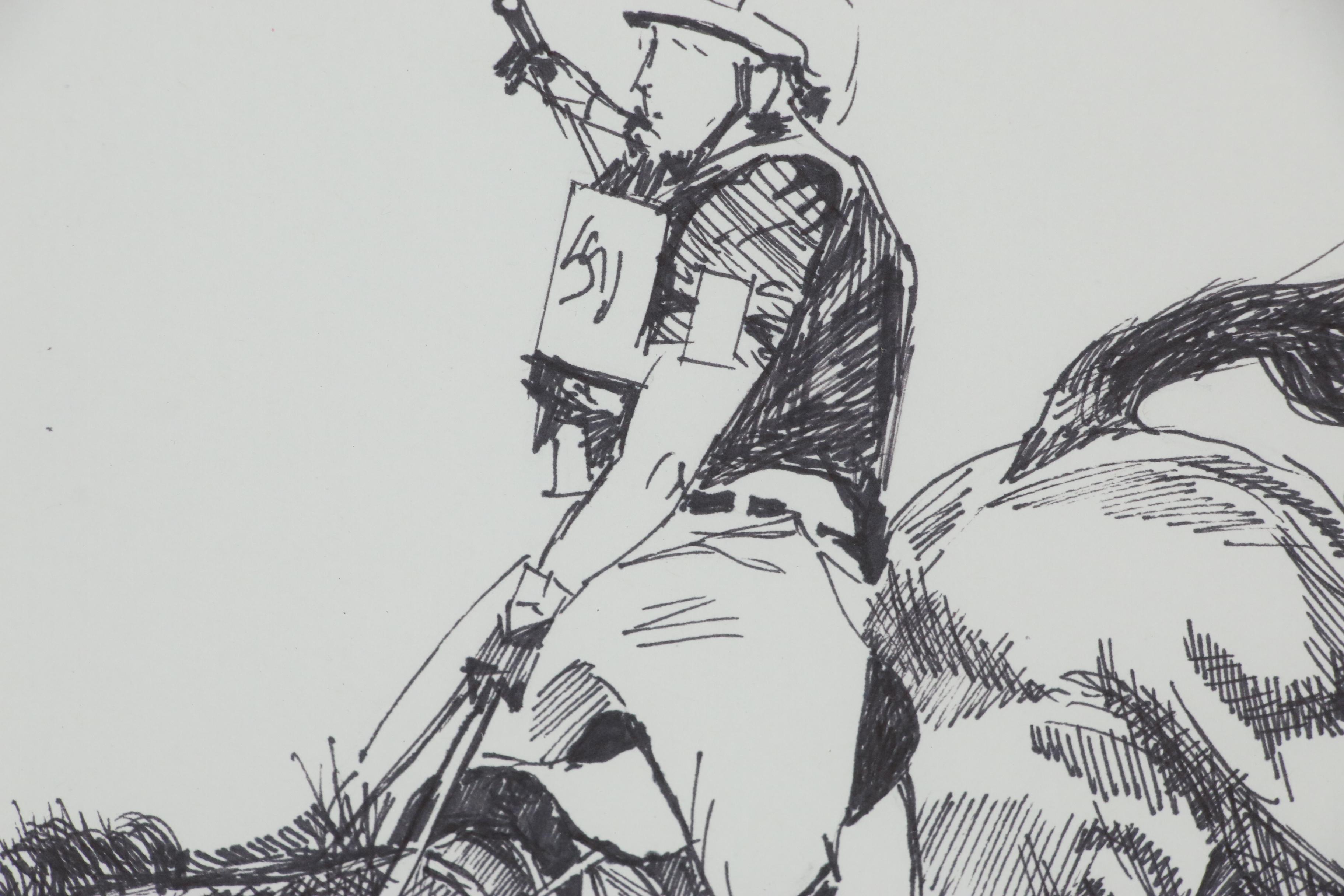 Regina Raab Pen and Ink Drawing "Cron County" 20th Century | EBTH