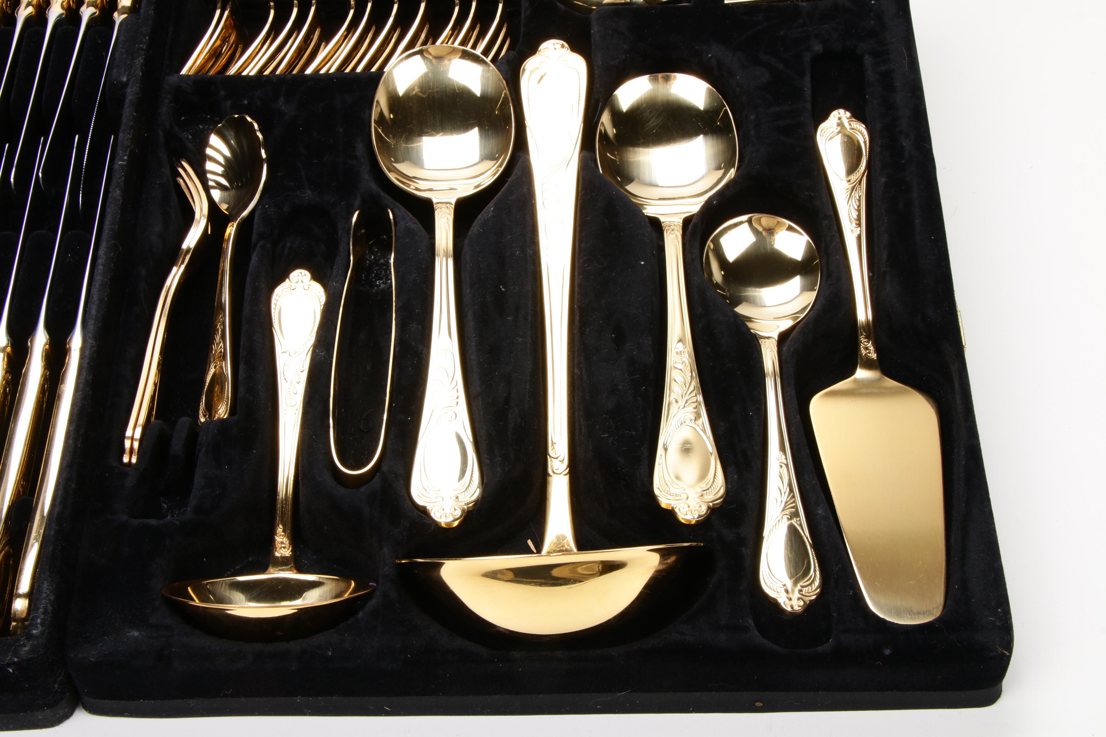 Bestecke Solingen "Wein" 24K Plate Flatware | EBTH