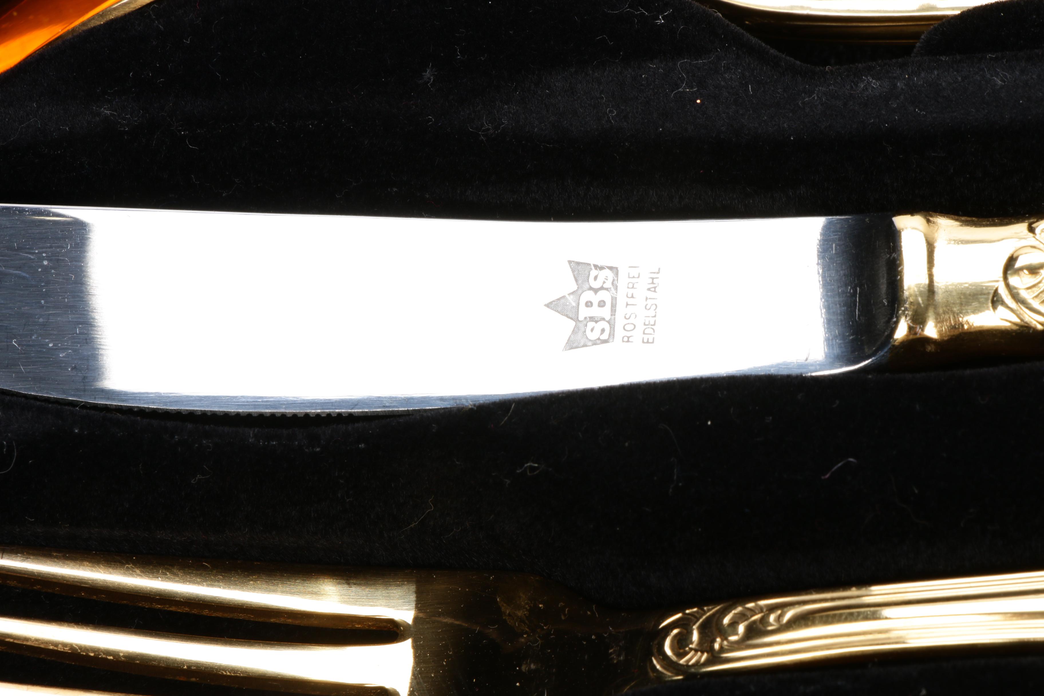 Bestecke Solingen "Wein" 24K Plate Flatware | EBTH