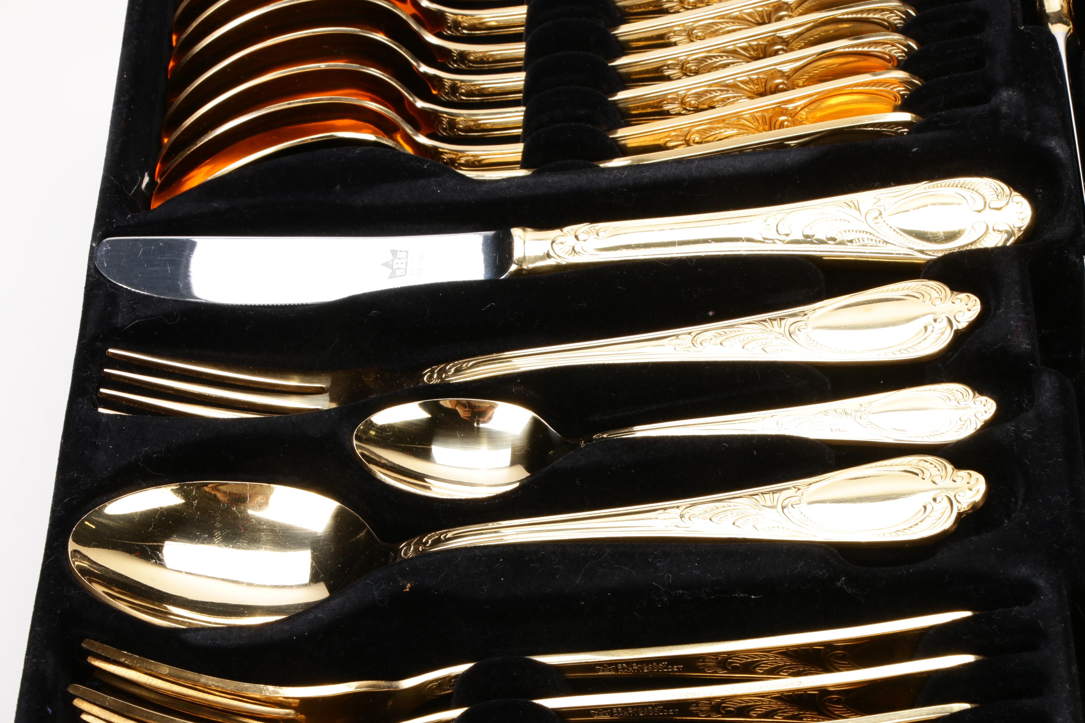 Bestecke Solingen "Wein" 24K Plate Flatware | EBTH