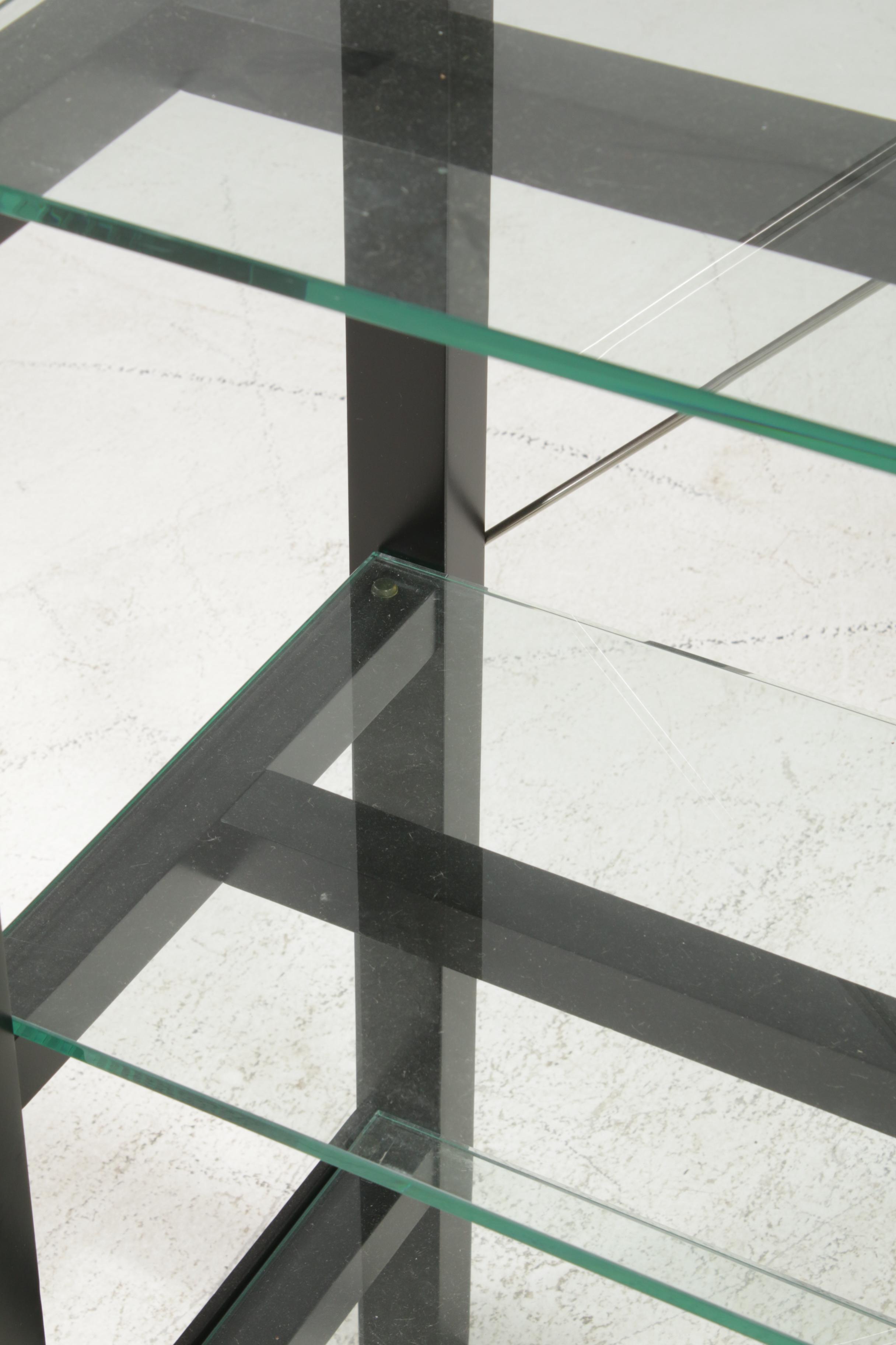 Display Shelves with Tempered Glass Shelves, 21st Century | EBTH