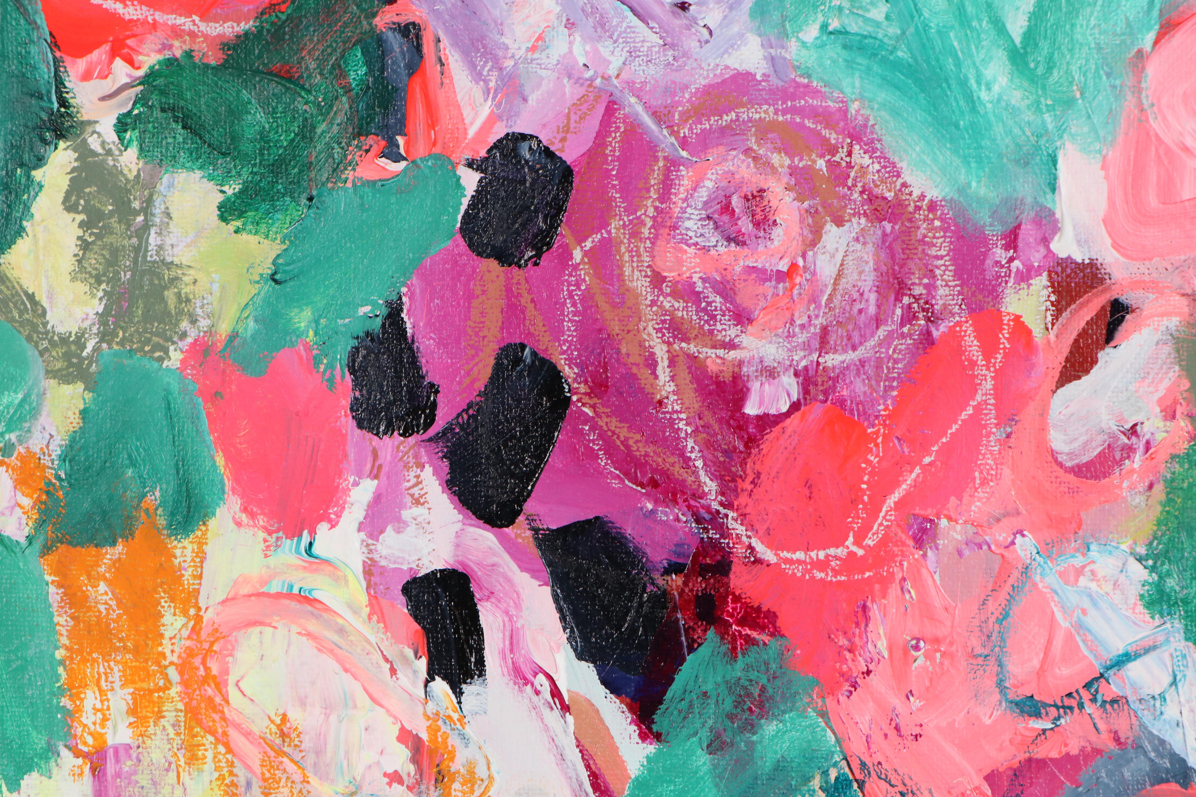 Kait Roberts Abstract Floral Acrylic Painting "I Go With You", 2020 | EBTH