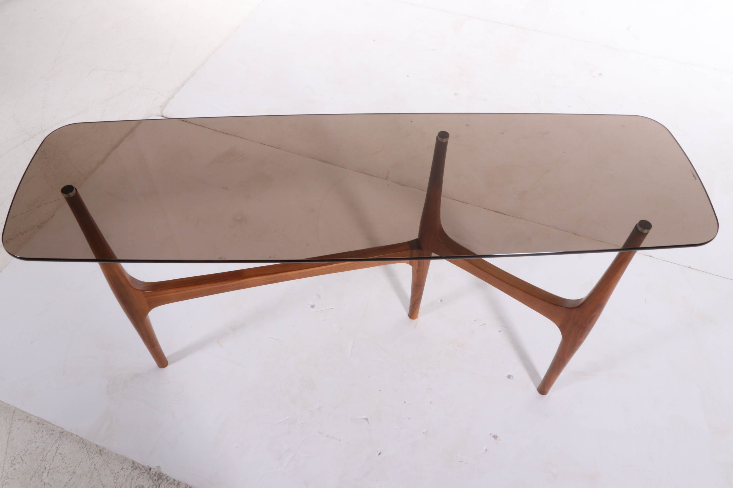 Stefano Bigi for Roche Bobois "Maya" Walnut and Glass Console Table | EBTH
