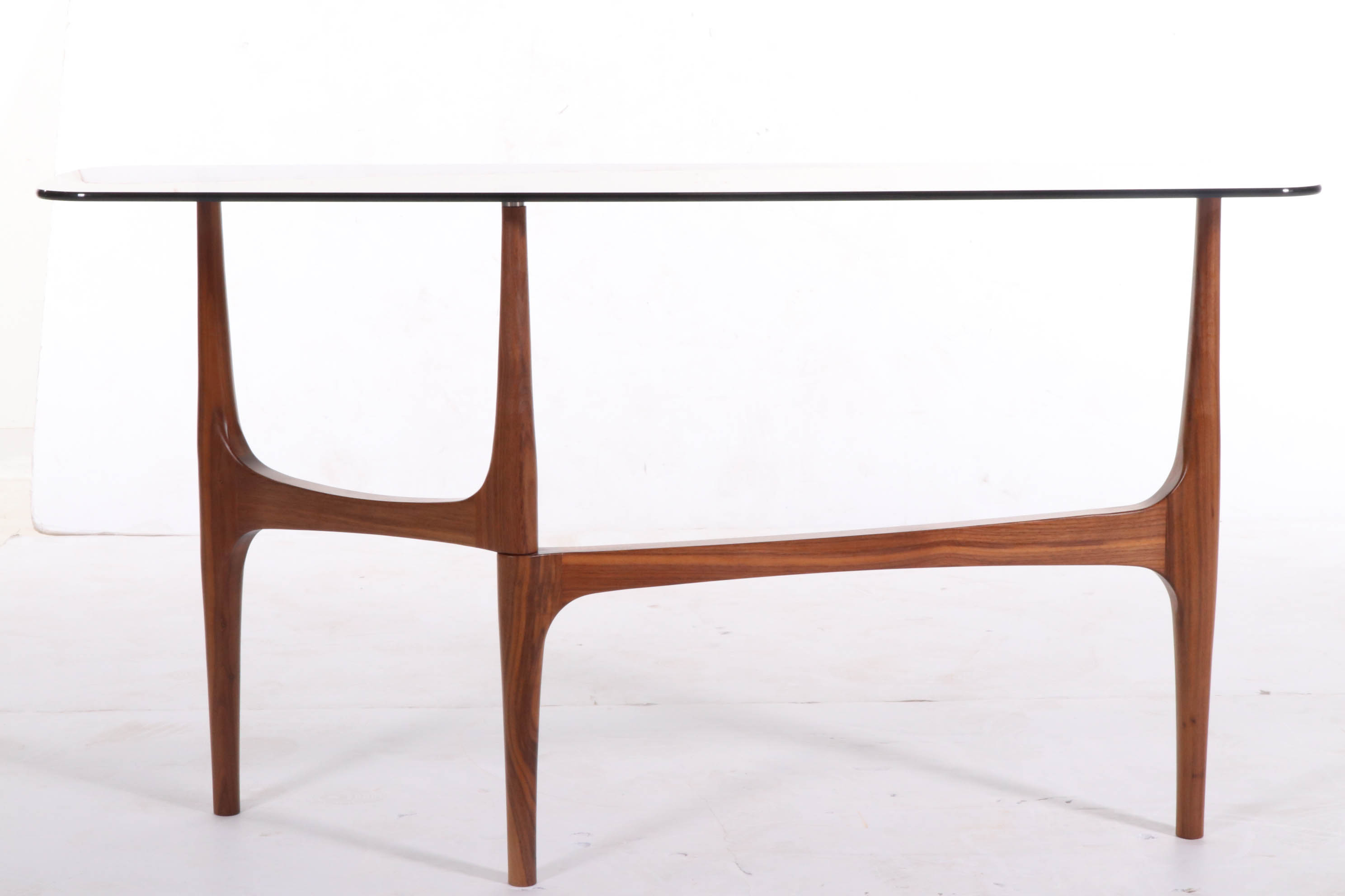 Stefano Bigi for Roche Bobois "Maya" Walnut and Glass Console Table | EBTH