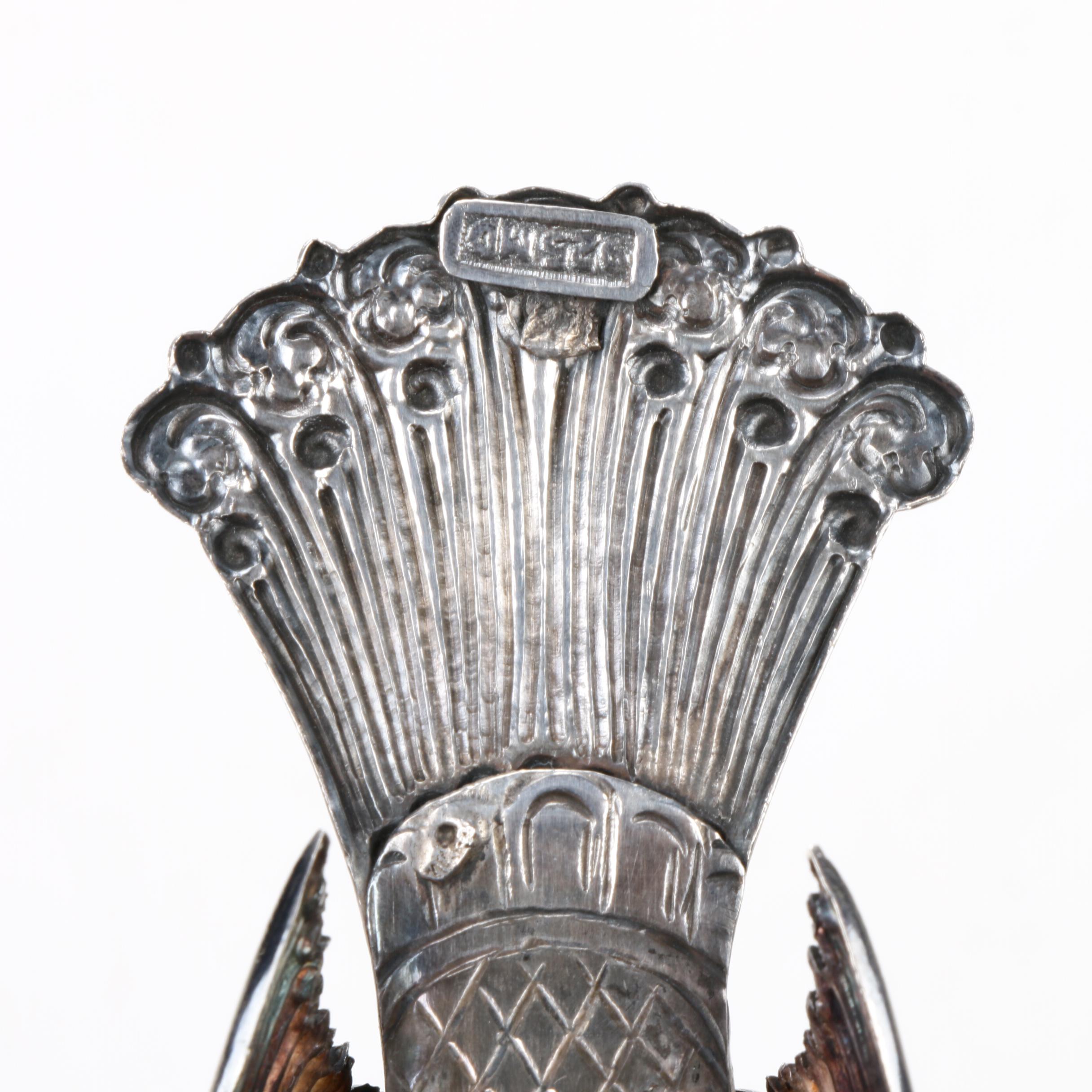 East Asian Repoussé Sterling Silver Bird Figurine | EBTH