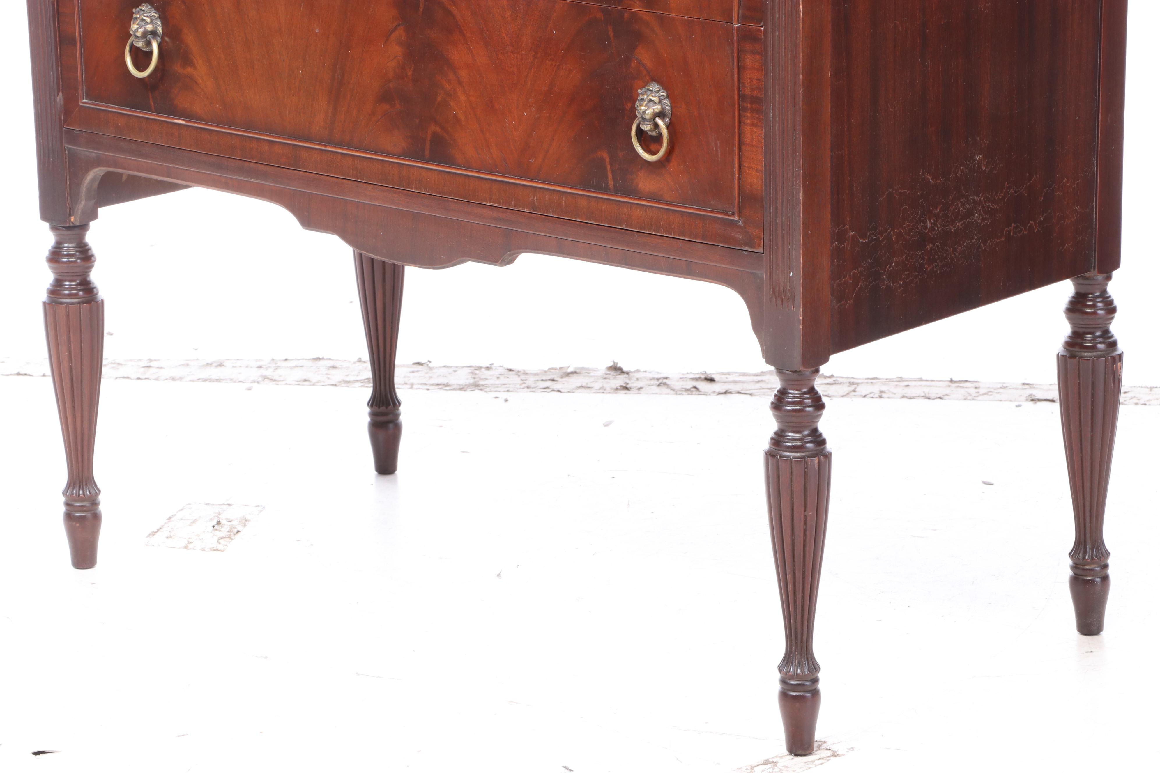 J.K. Rishel Furniture Co. Federal Style Mahogany Dome-Top China Cabinet ...