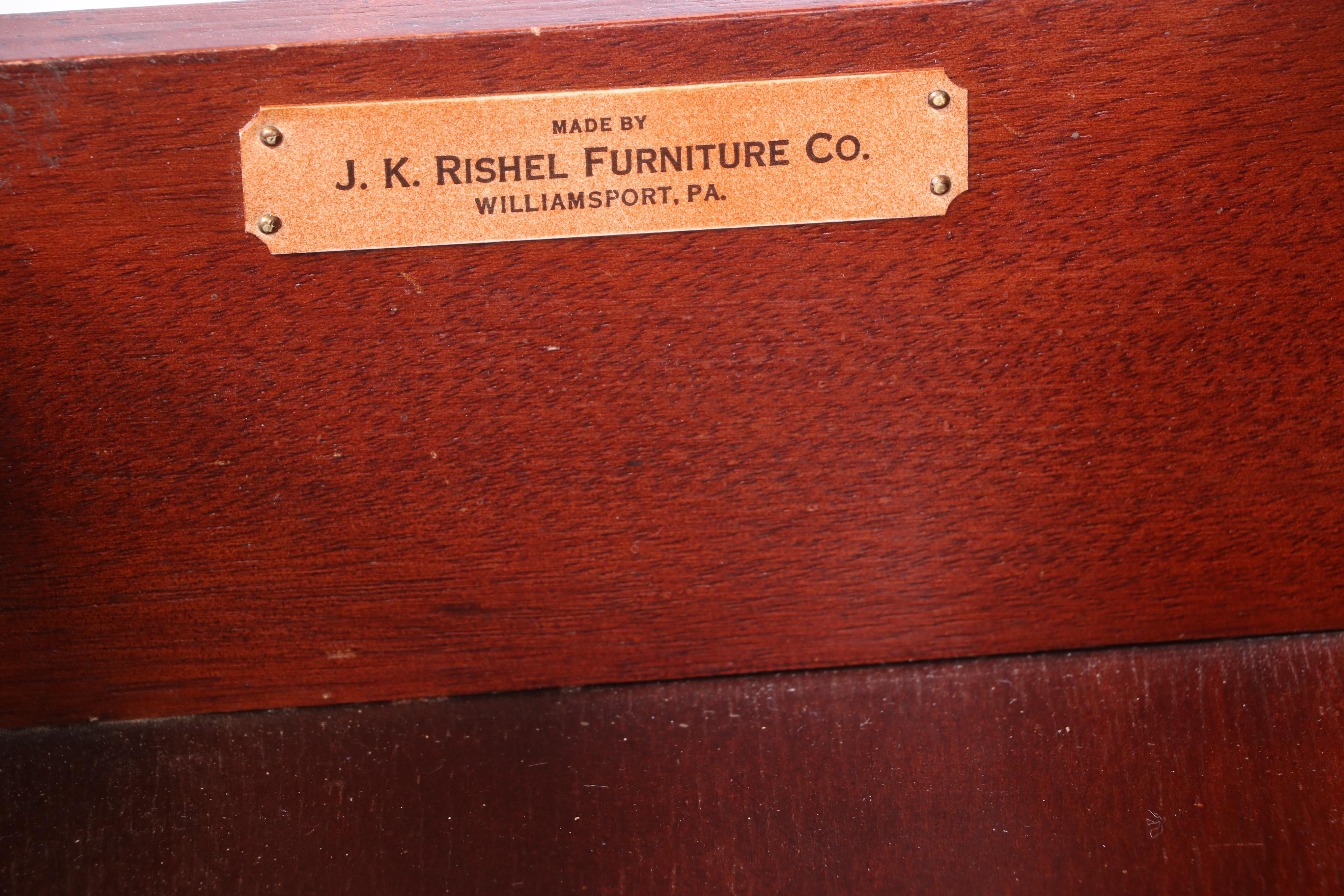 J.K. Rishel Furniture Co. Federal Style Mahogany Dome-Top China Cabinet ...