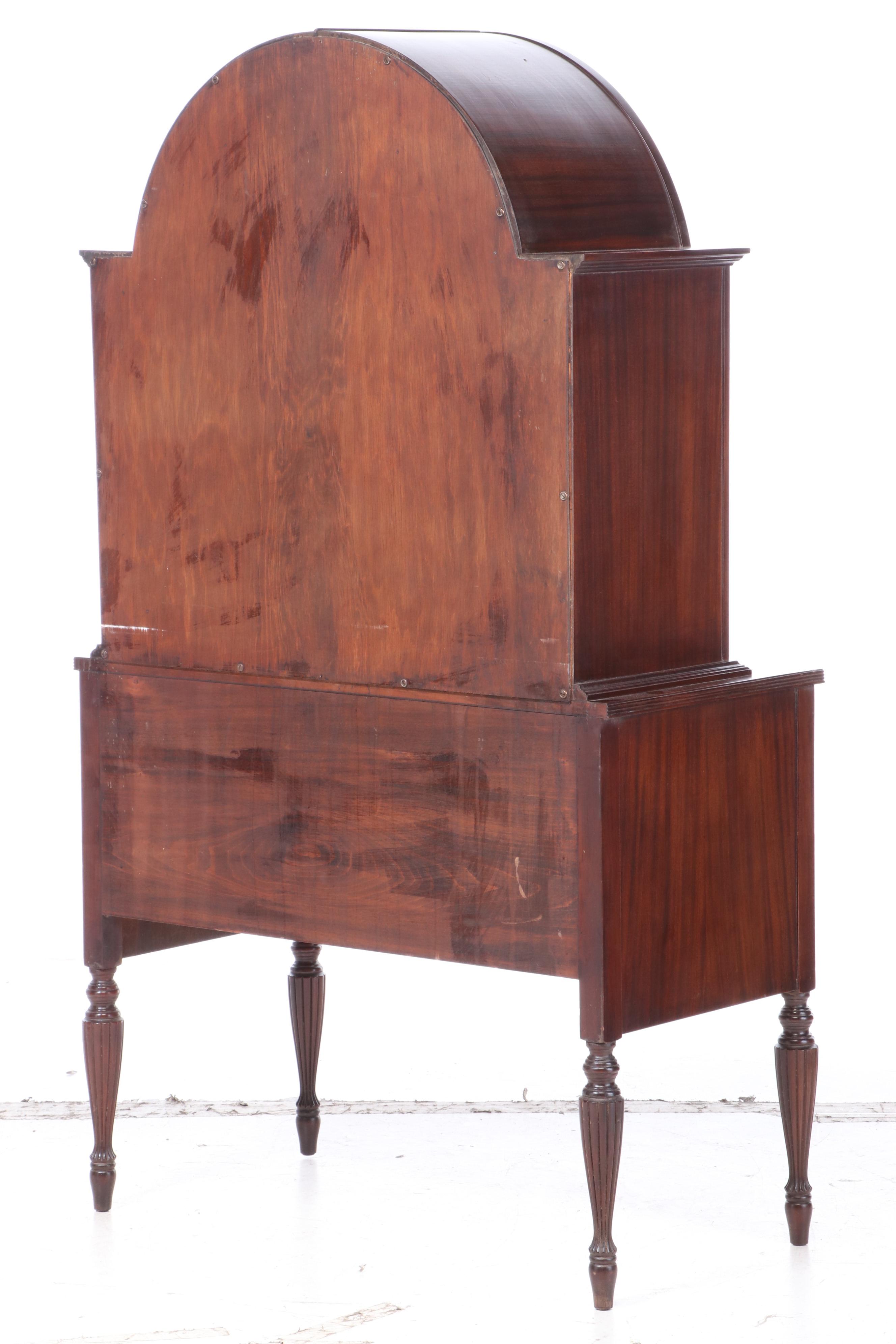 J.K. Rishel Furniture Co. Federal Style Mahogany Dome-Top China Cabinet ...