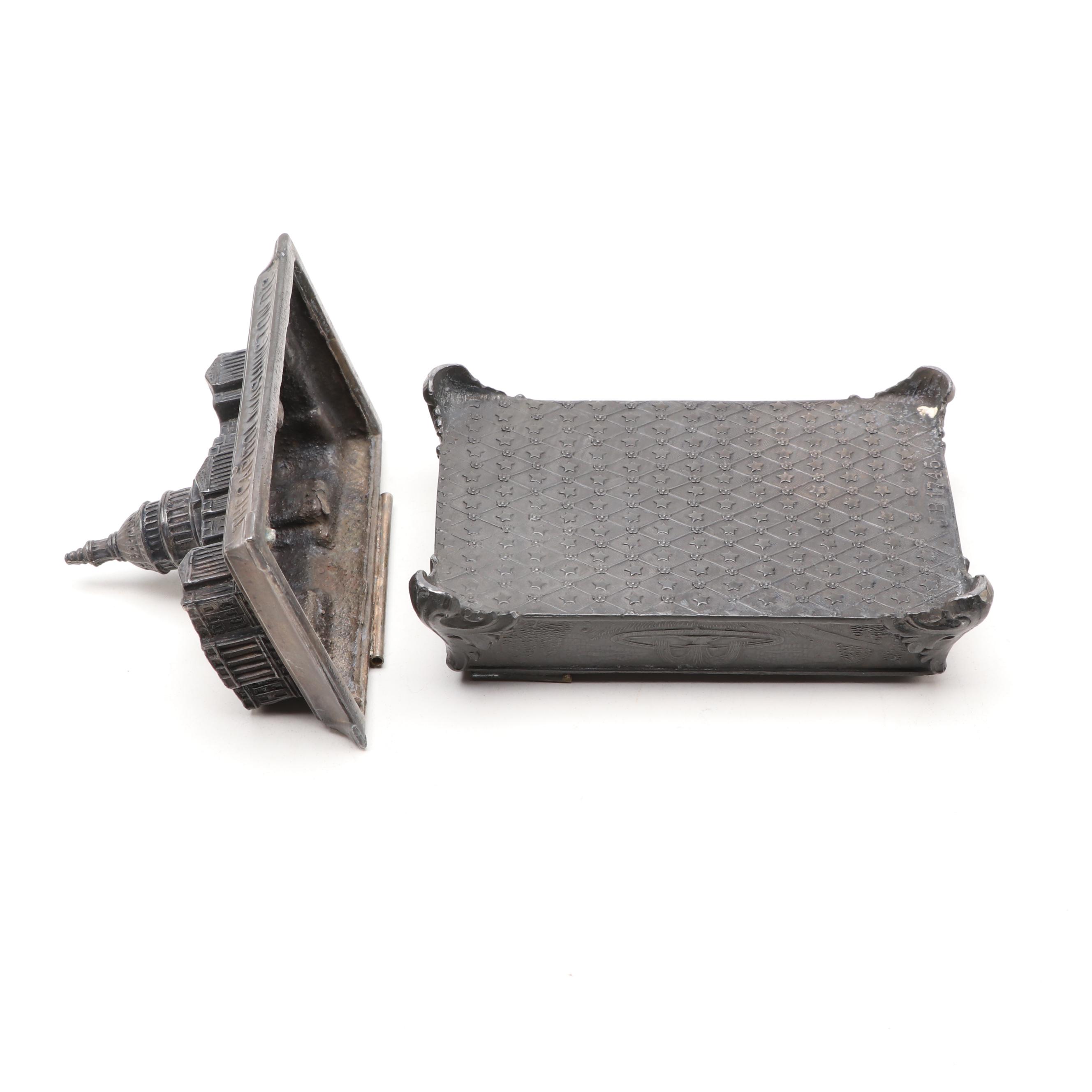 United States Capitol Building Metal Lidded Box, Early 20th Century | EBTH