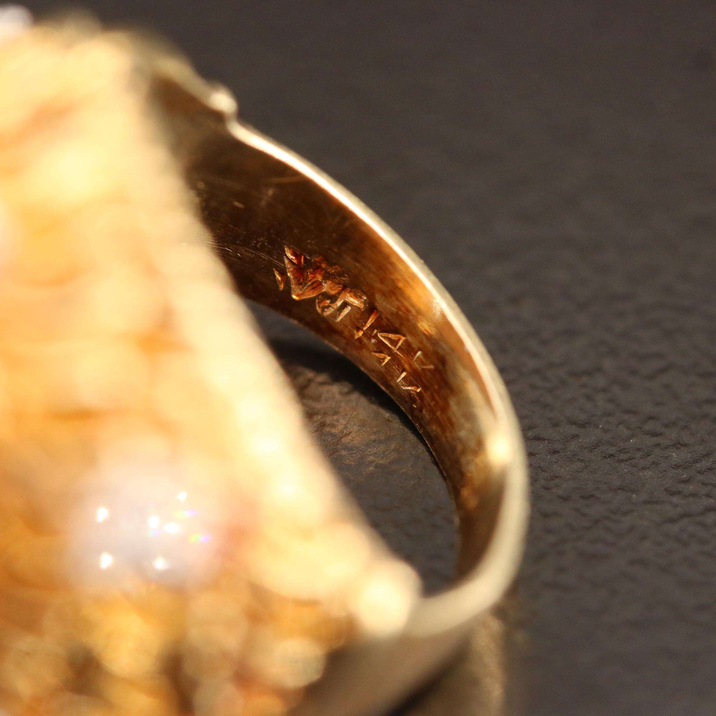 14K Diamond and Ruby Domed Ring | EBTH