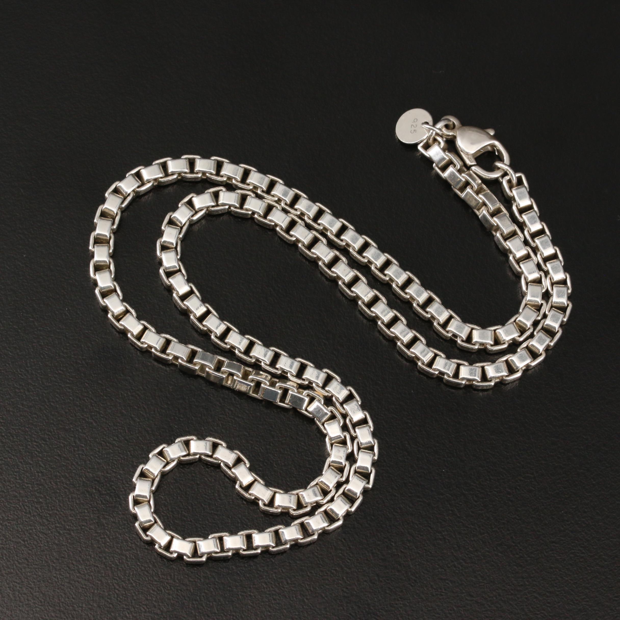 Tiffany & Co. Sterling Box Chain Necklace | EBTH