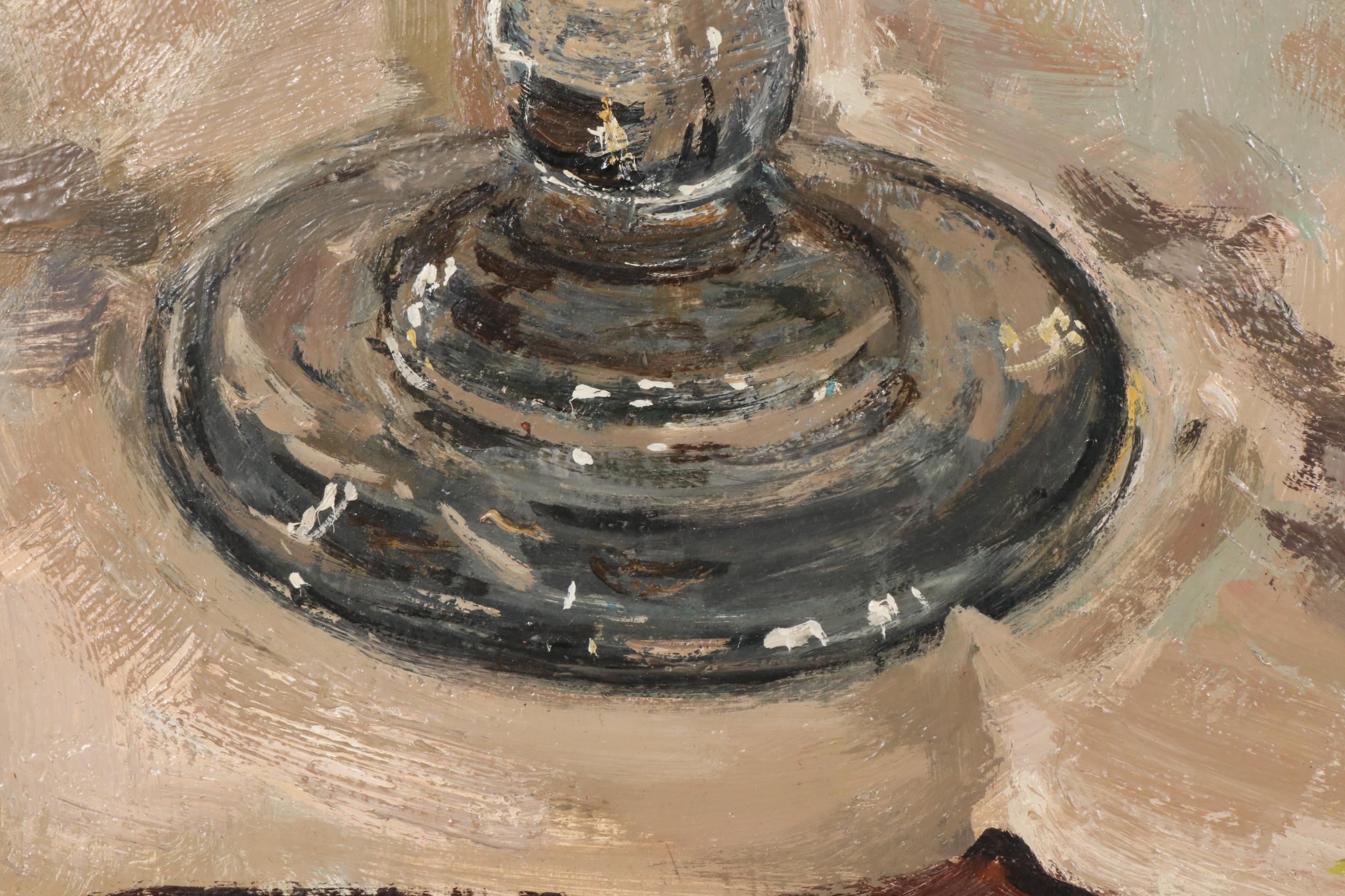 Camille Fleury Still Life Oil Painting of Bowl of Pears, 20th Century ...