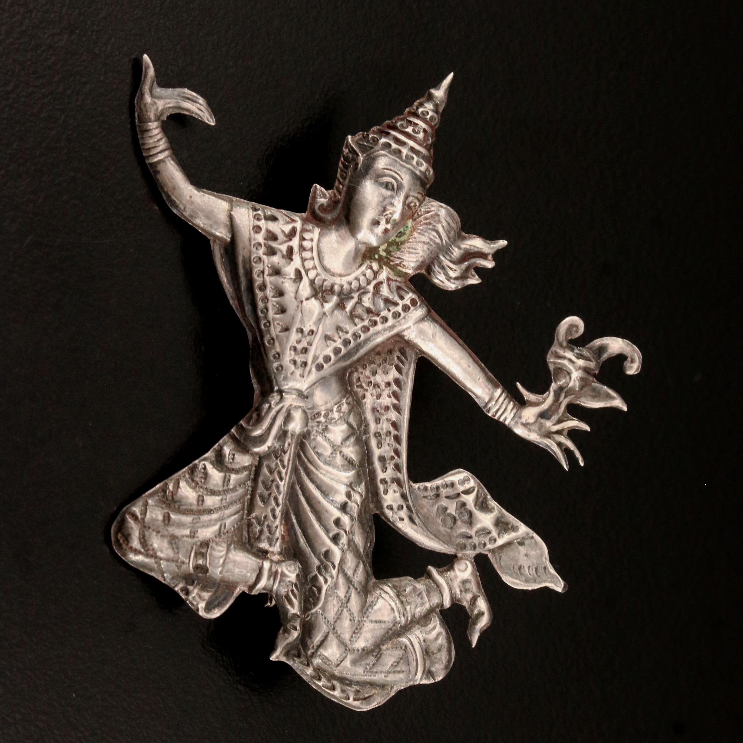 Siam Sterling Thai Dancer Brooch | EBTH