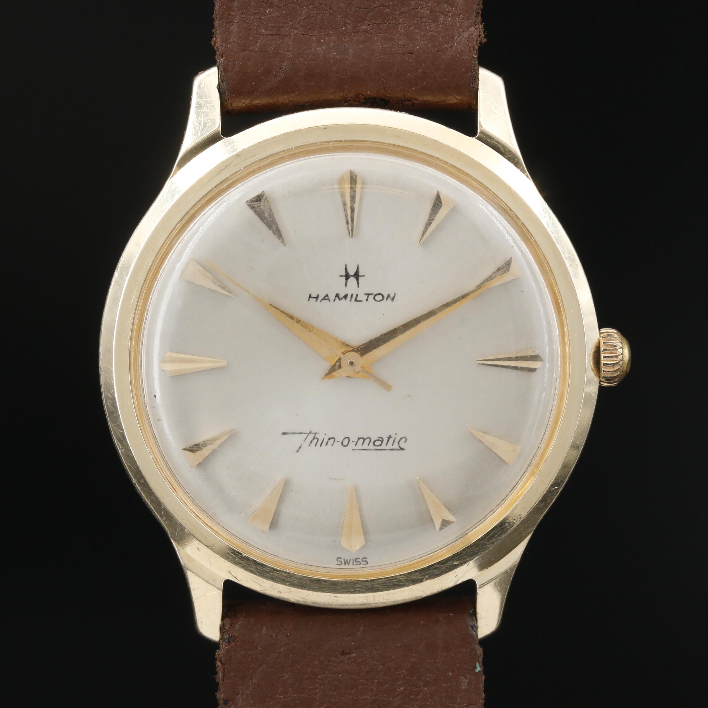 Vintage Hamilton "Thin-O-Matic" 14K Gold Automatic Wristwatch | EBTH