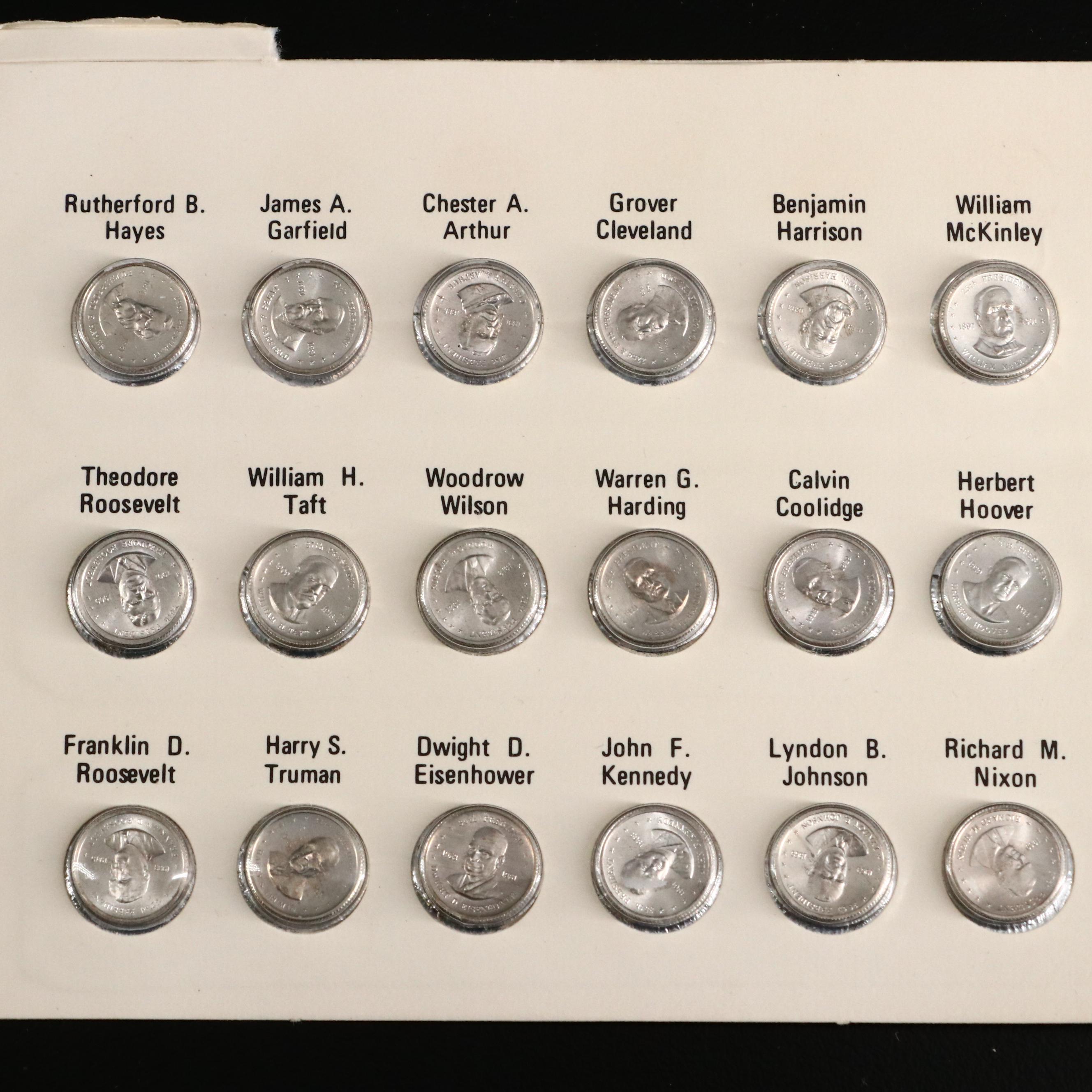 First Edition Franklin Mint Sterling Silver Presidential Mini-Coin Set ...