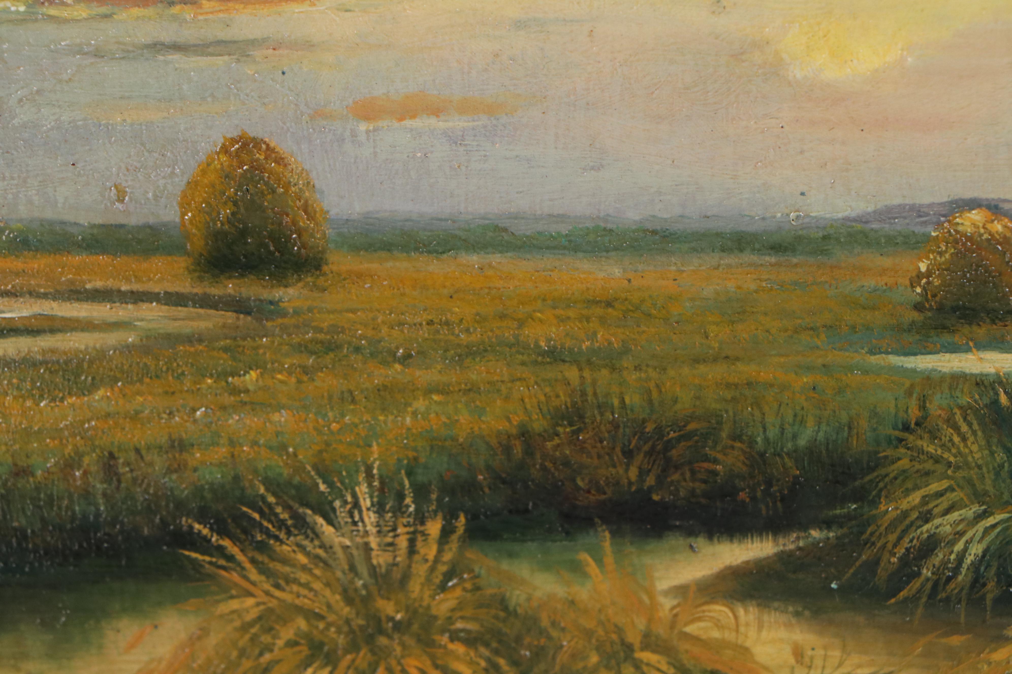 Salt Marsh Landscape Oil Painting, Circle of Martin Johnson Heade | EBTH