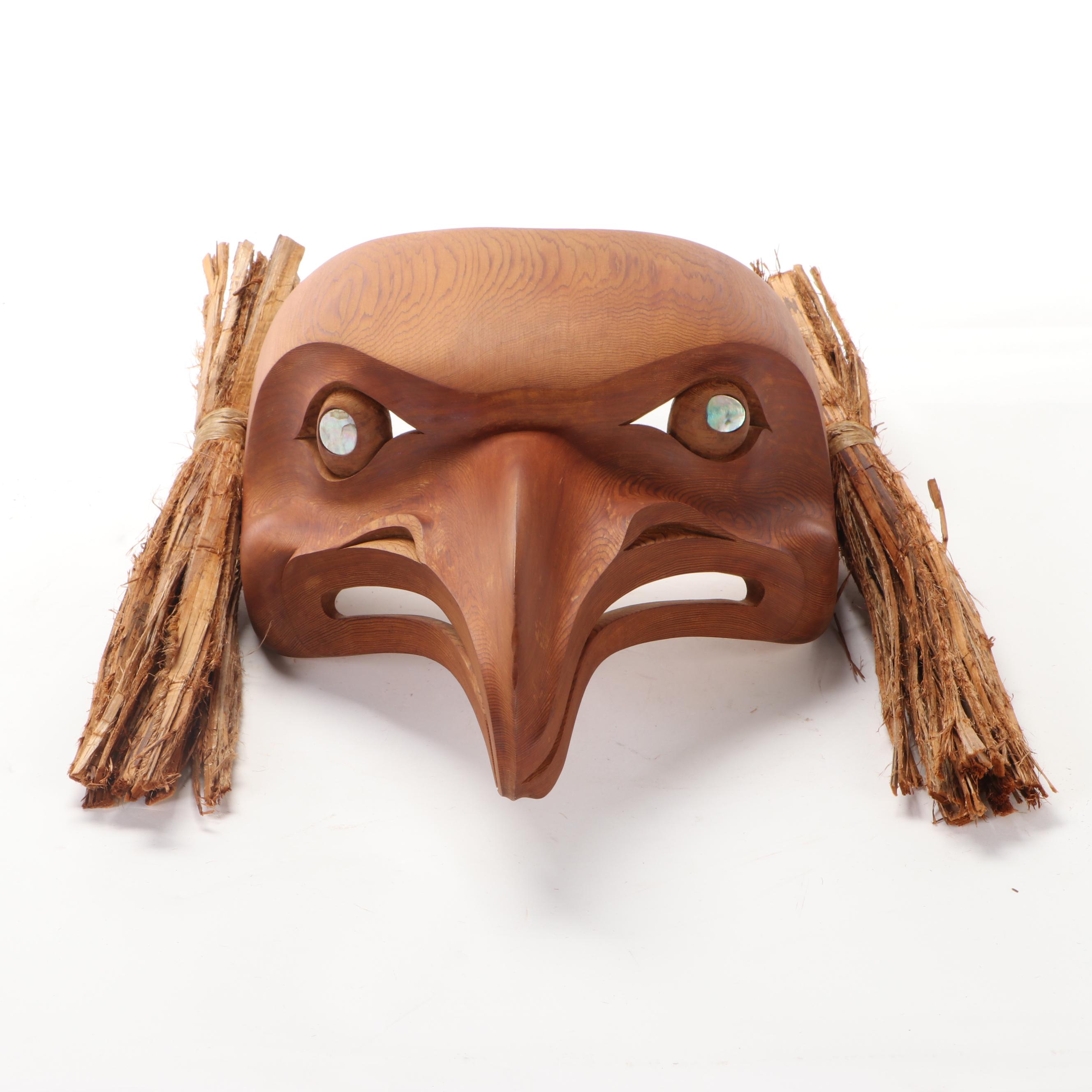 Ron Telek Asymmetrical Wooden Raven Mask | EBTH
