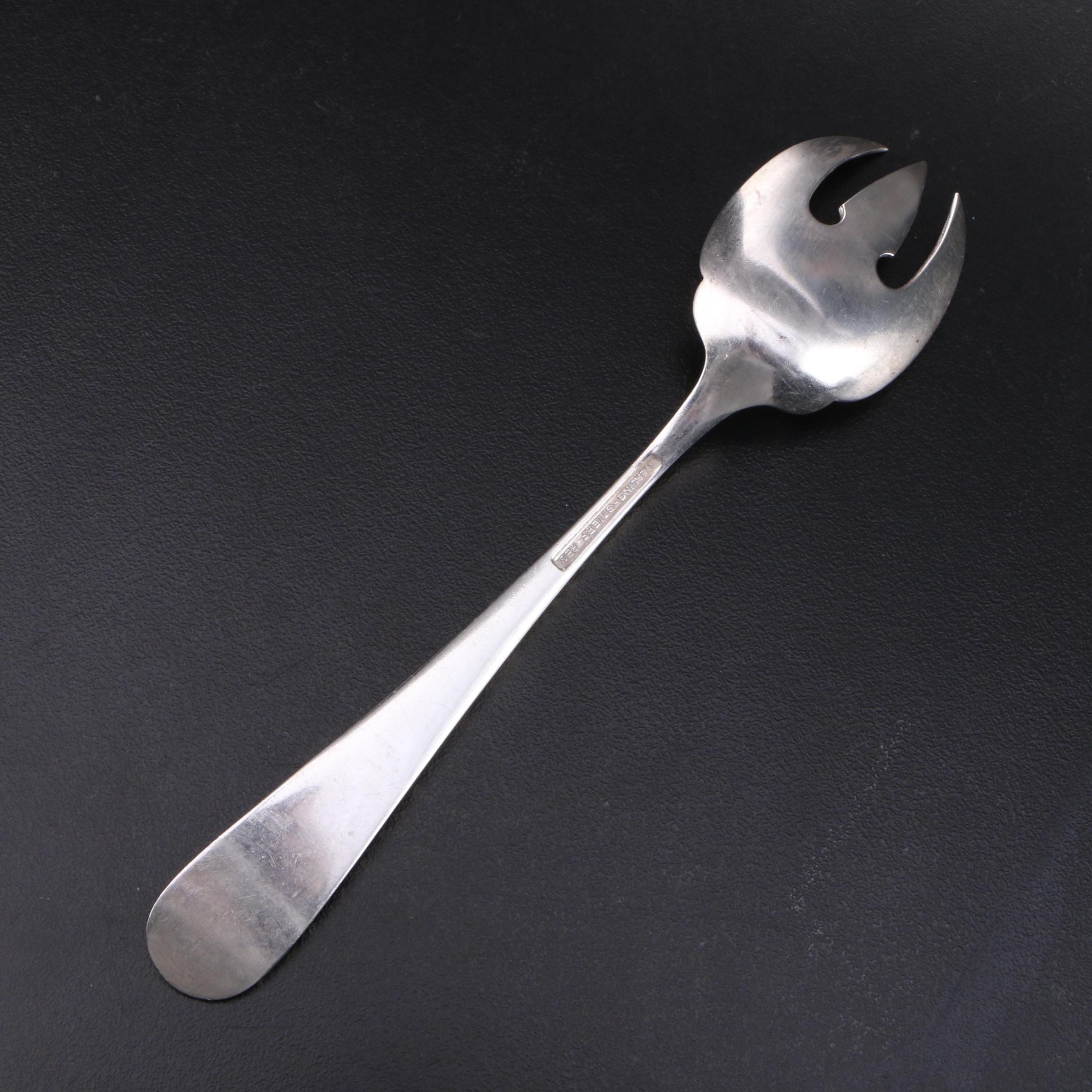 Stieff "Rose" Repoussé Sterling Silver Ice Cream Forks | EBTH