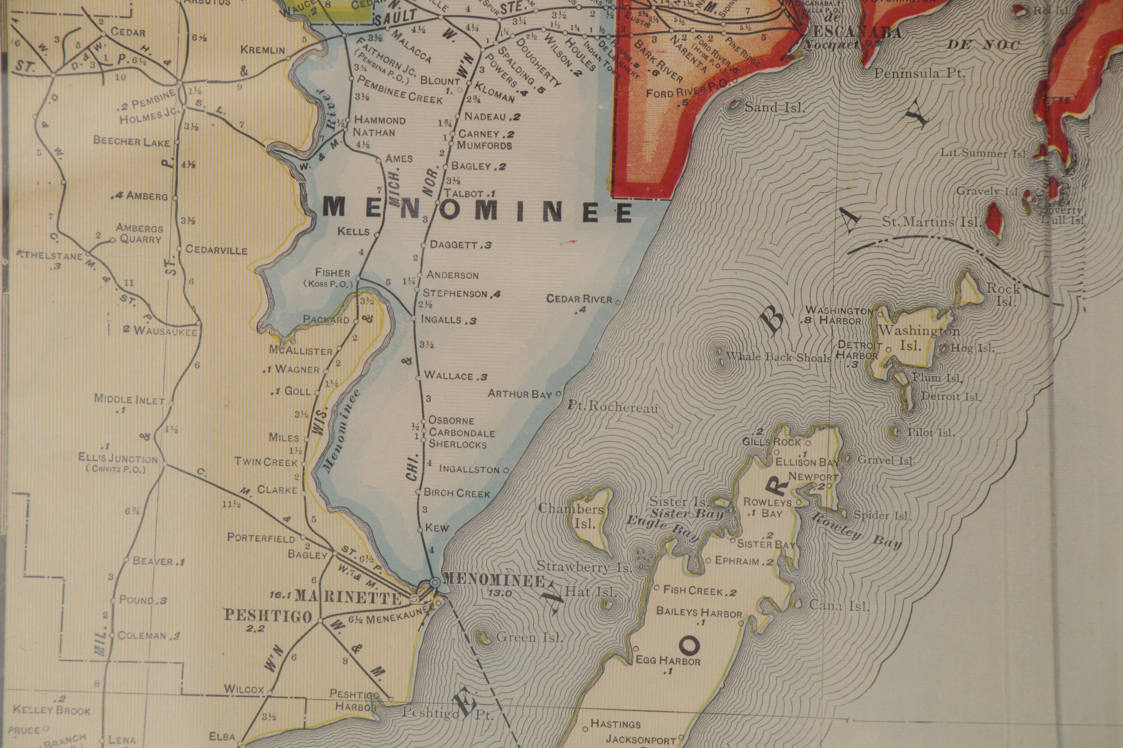 George Cram Map "Cram's Superior Map of Michigan" | EBTH