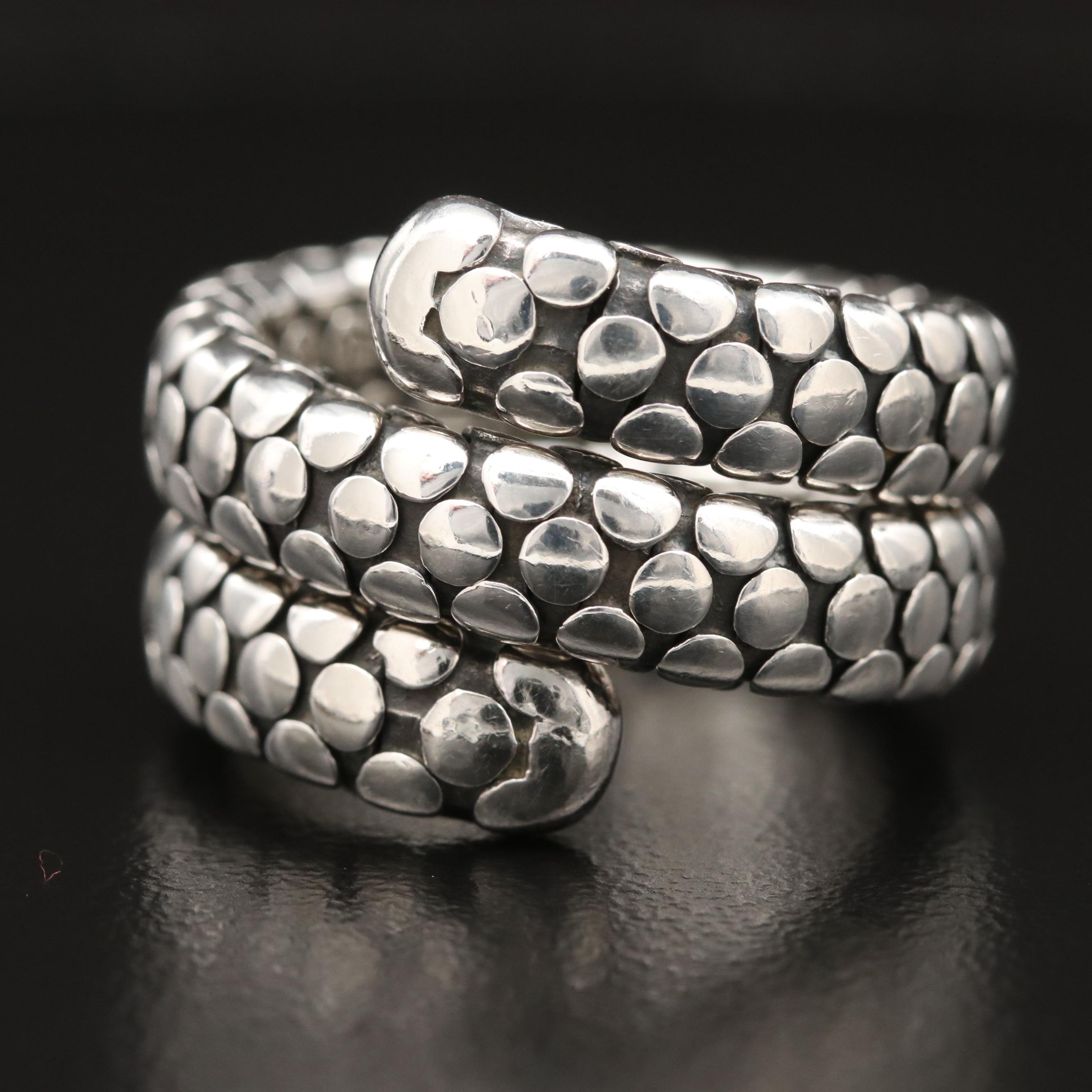 John Hardy Dot Sterling Silver Double Coil Ring | EBTH