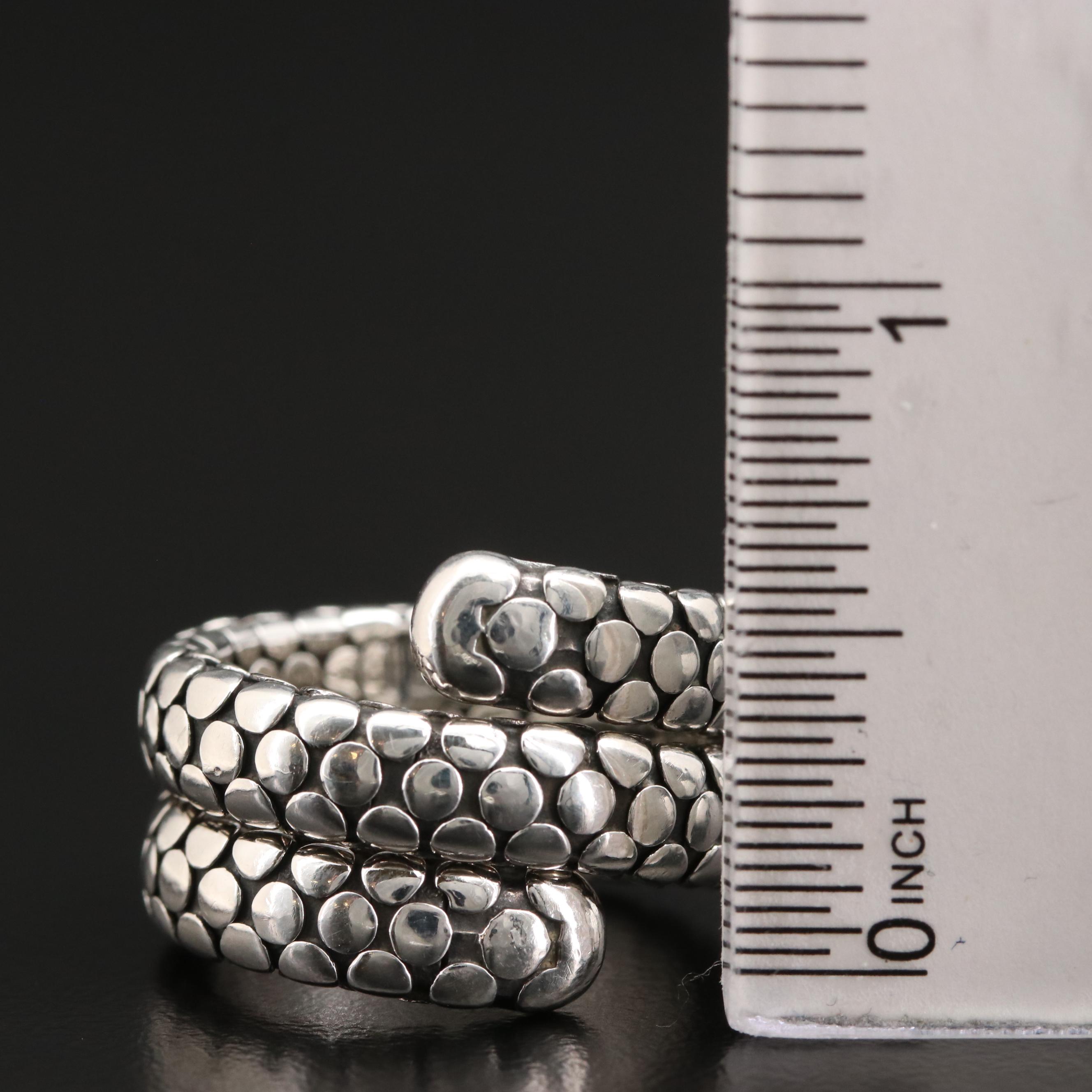 John Hardy Dot Sterling Silver Double Coil Ring | EBTH