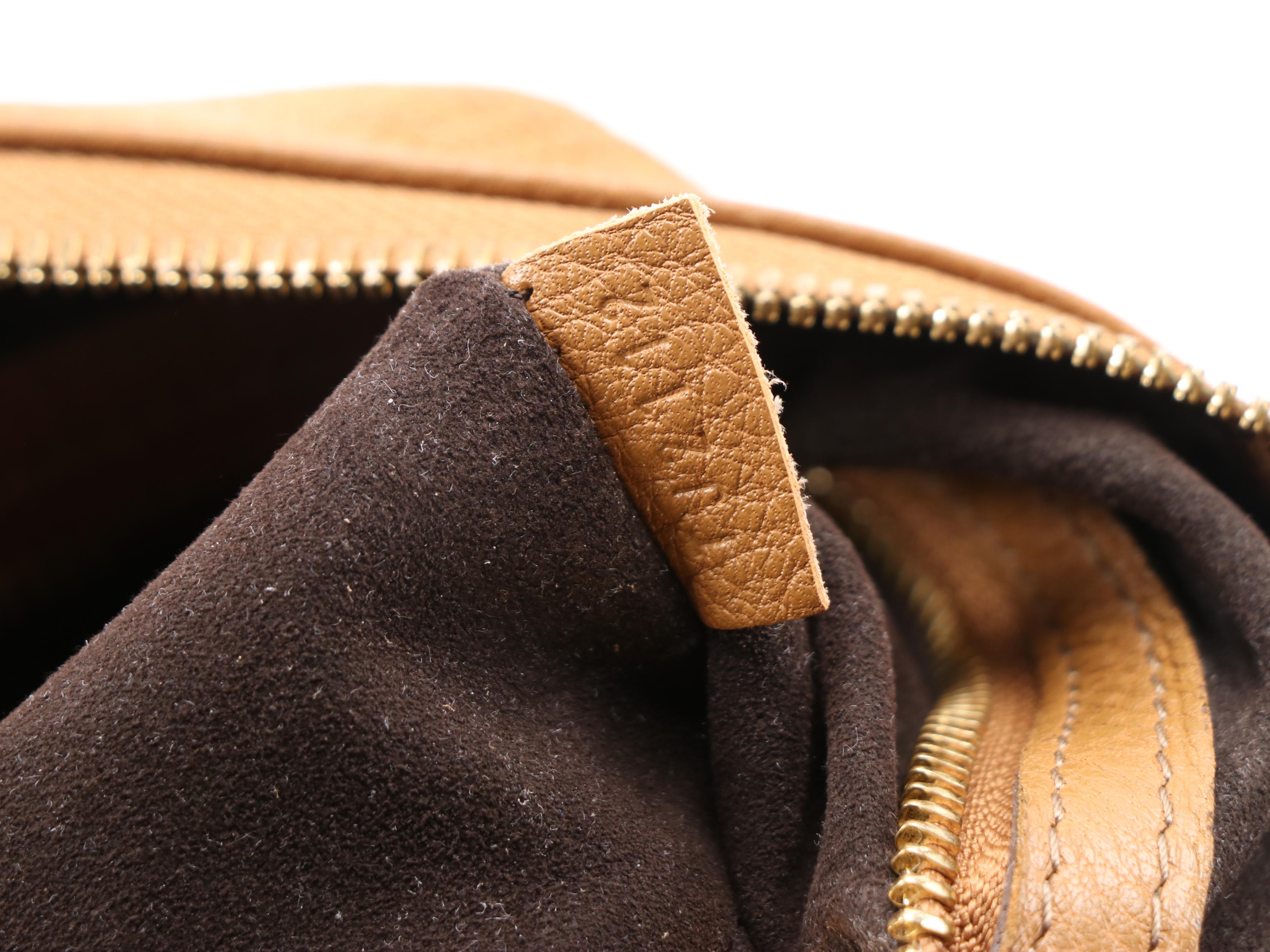 Louis Vuitton Selene PM Hobo Bag in Caramel Monogram Mahina Leather | EBTH