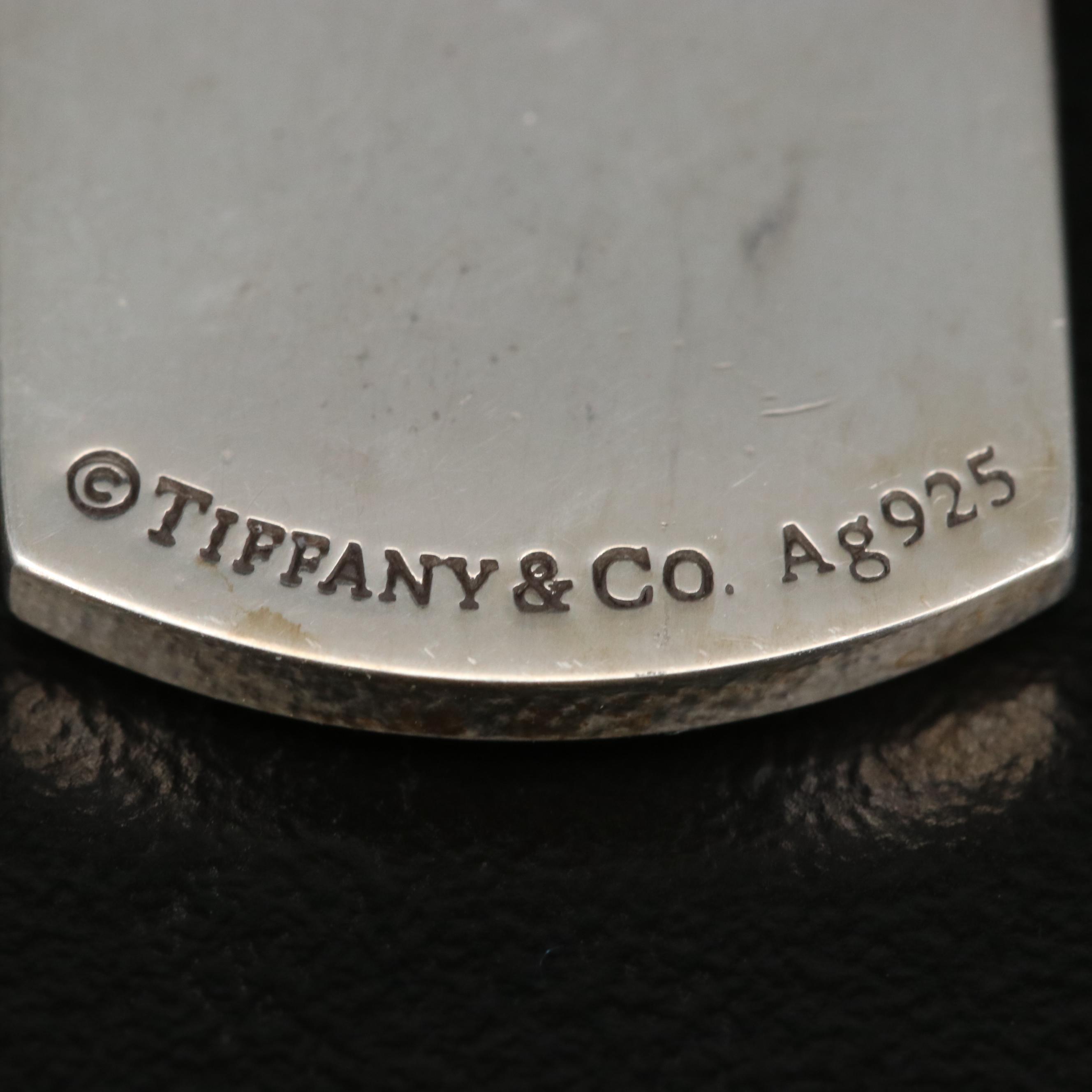 Tiffany & Co. Sterling Silver "Tiffany 1837" Maker's ID Tag Pendant ...