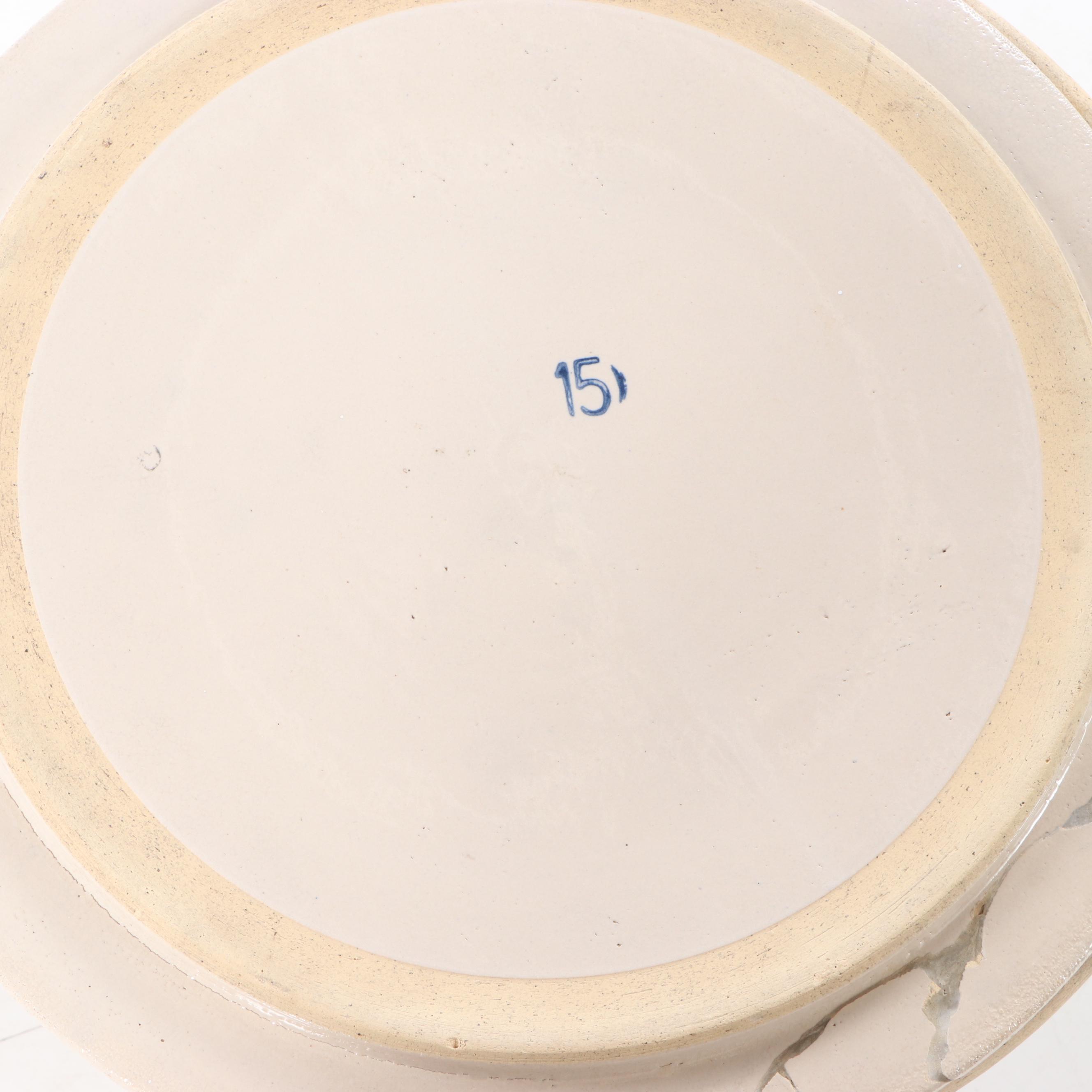 Robinson Ransbottom 15-Gallon Stoneware Crock with Lid, Early 20th C ...