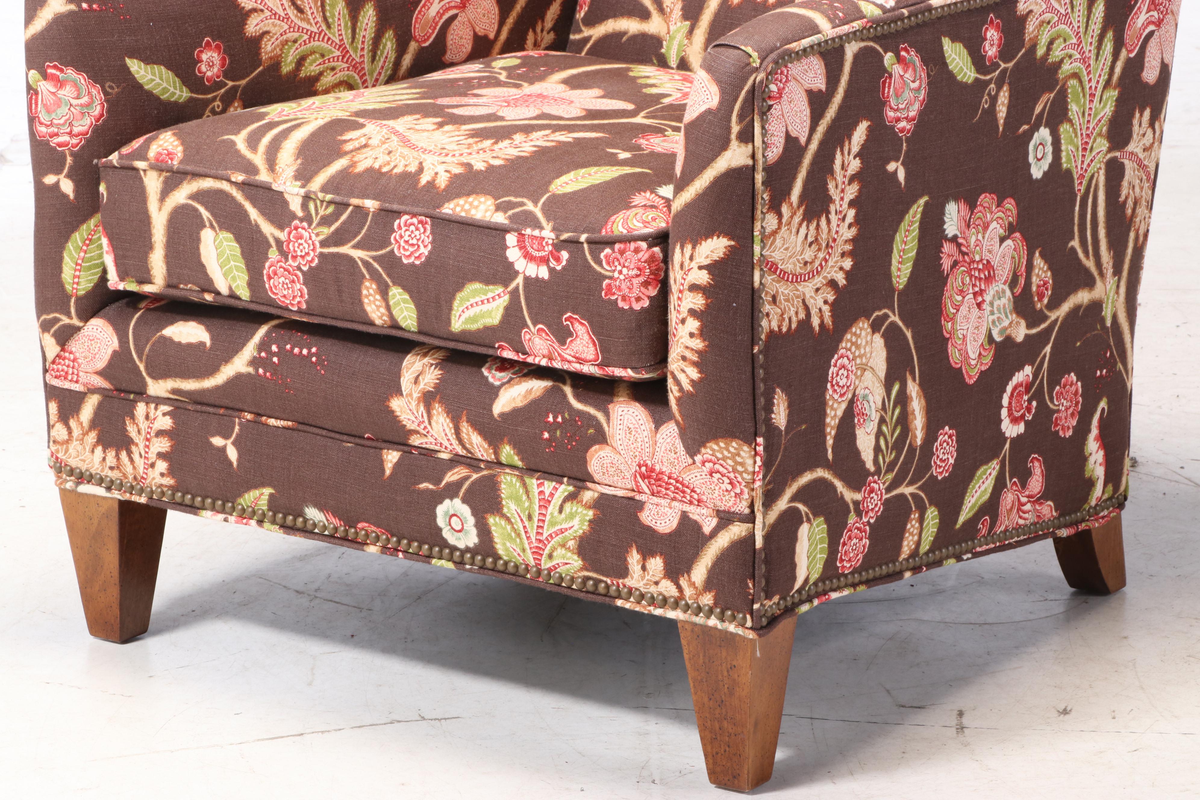 Sam Moore Contemporary Upholstered Wingback Chair | EBTH