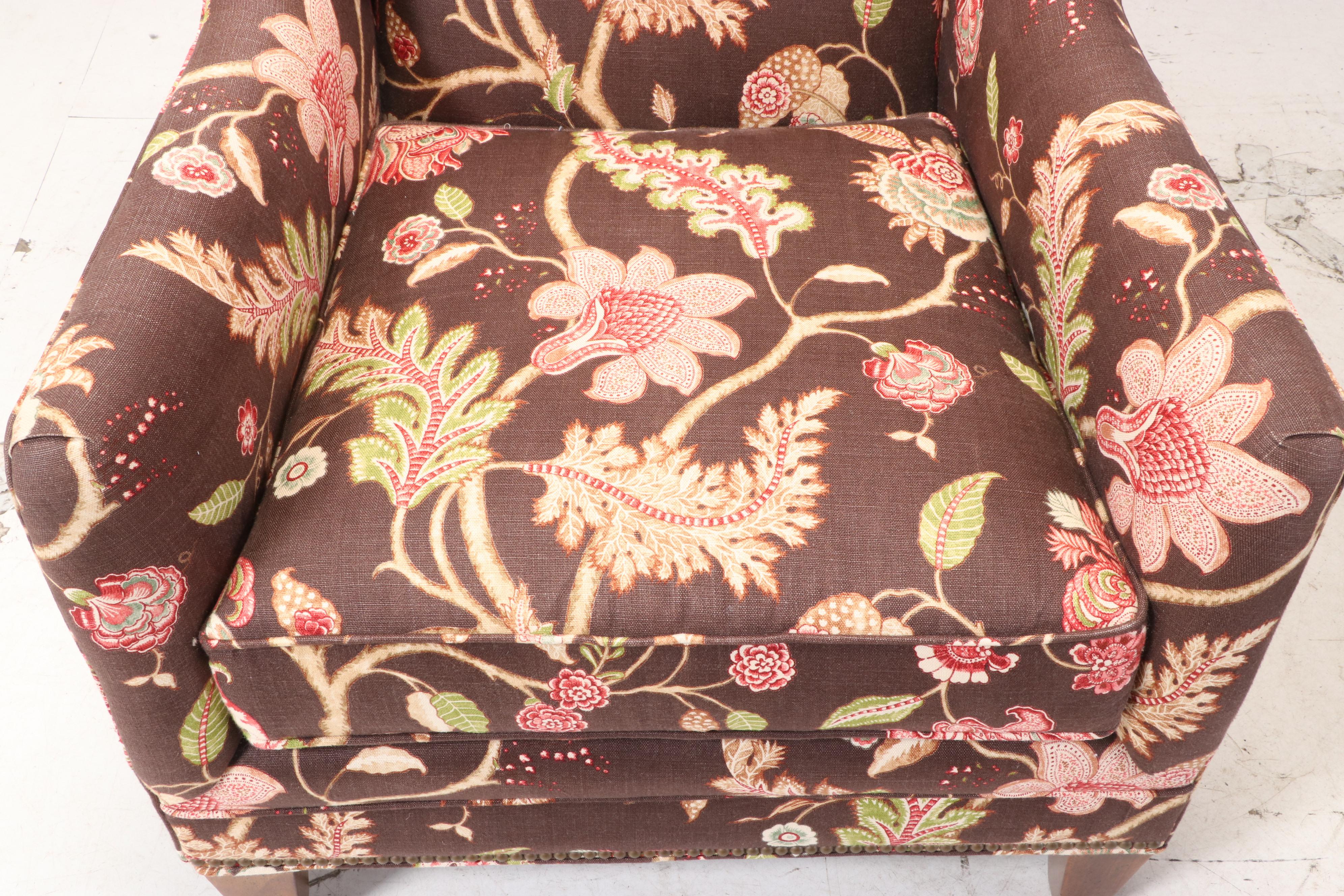 Sam Moore Contemporary Upholstered Wingback Chair | EBTH
