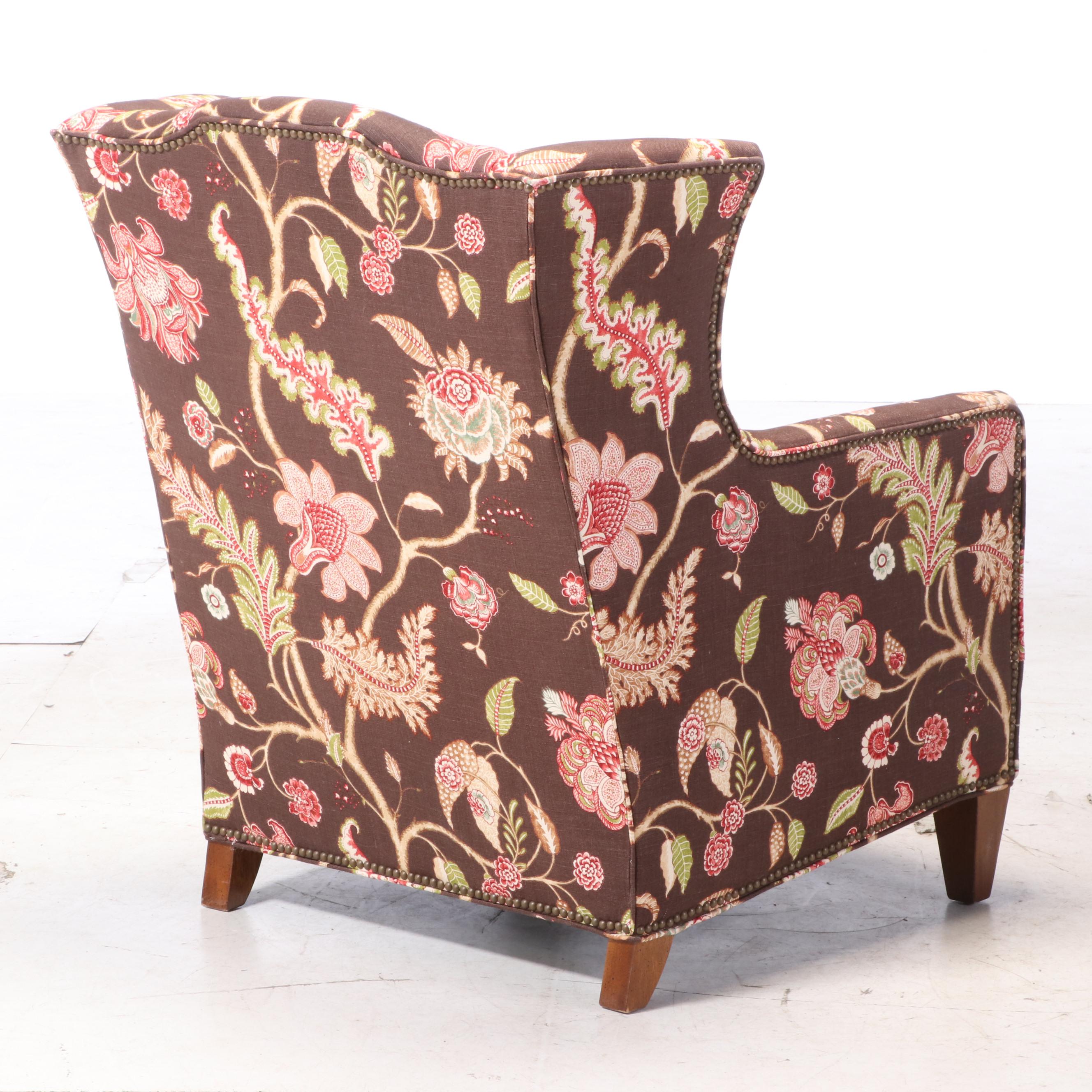 Sam Moore Contemporary Upholstered Wingback Chair | EBTH