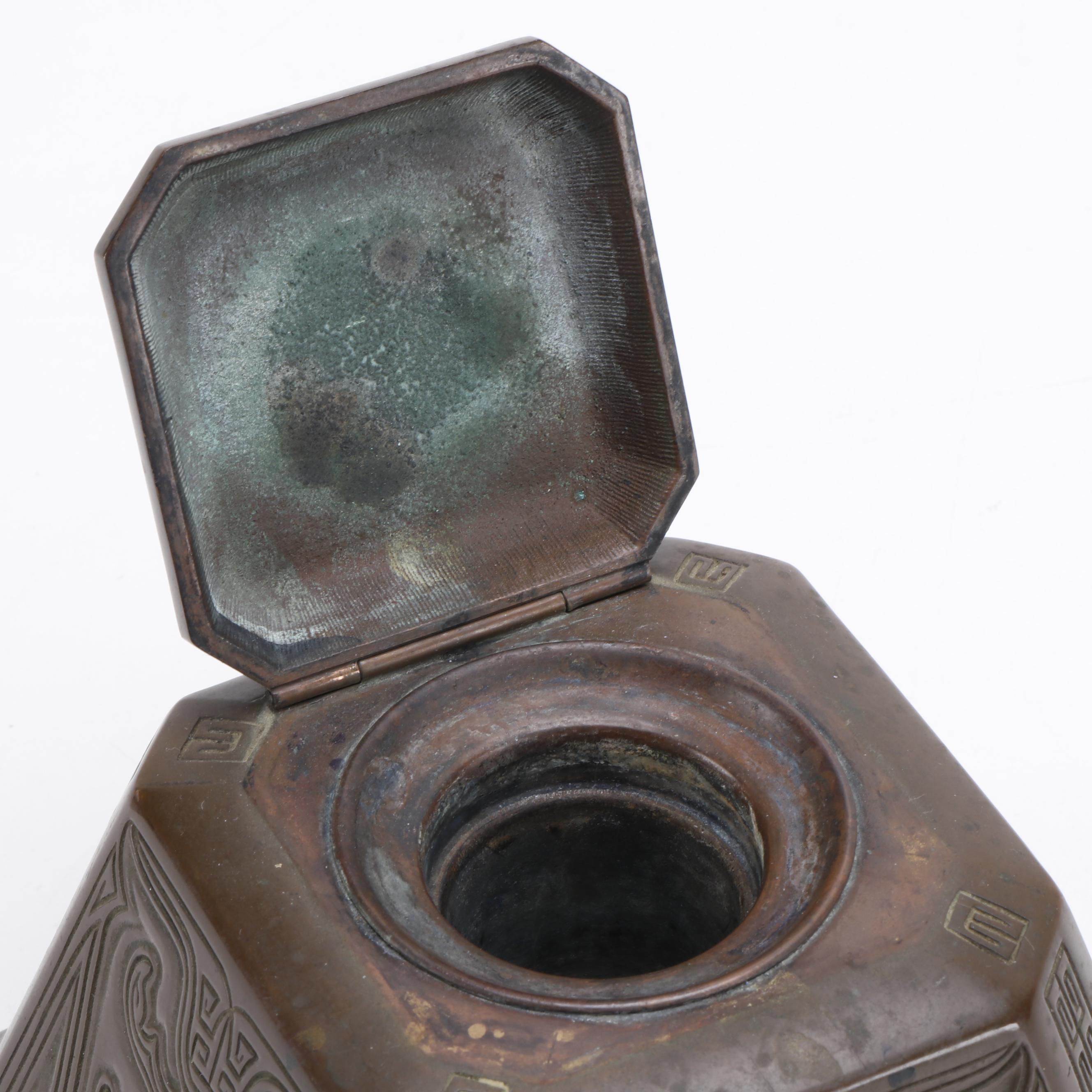 Tiffany Studios Bronze "Chinese" Inkwell, Early 20th Century | EBTH