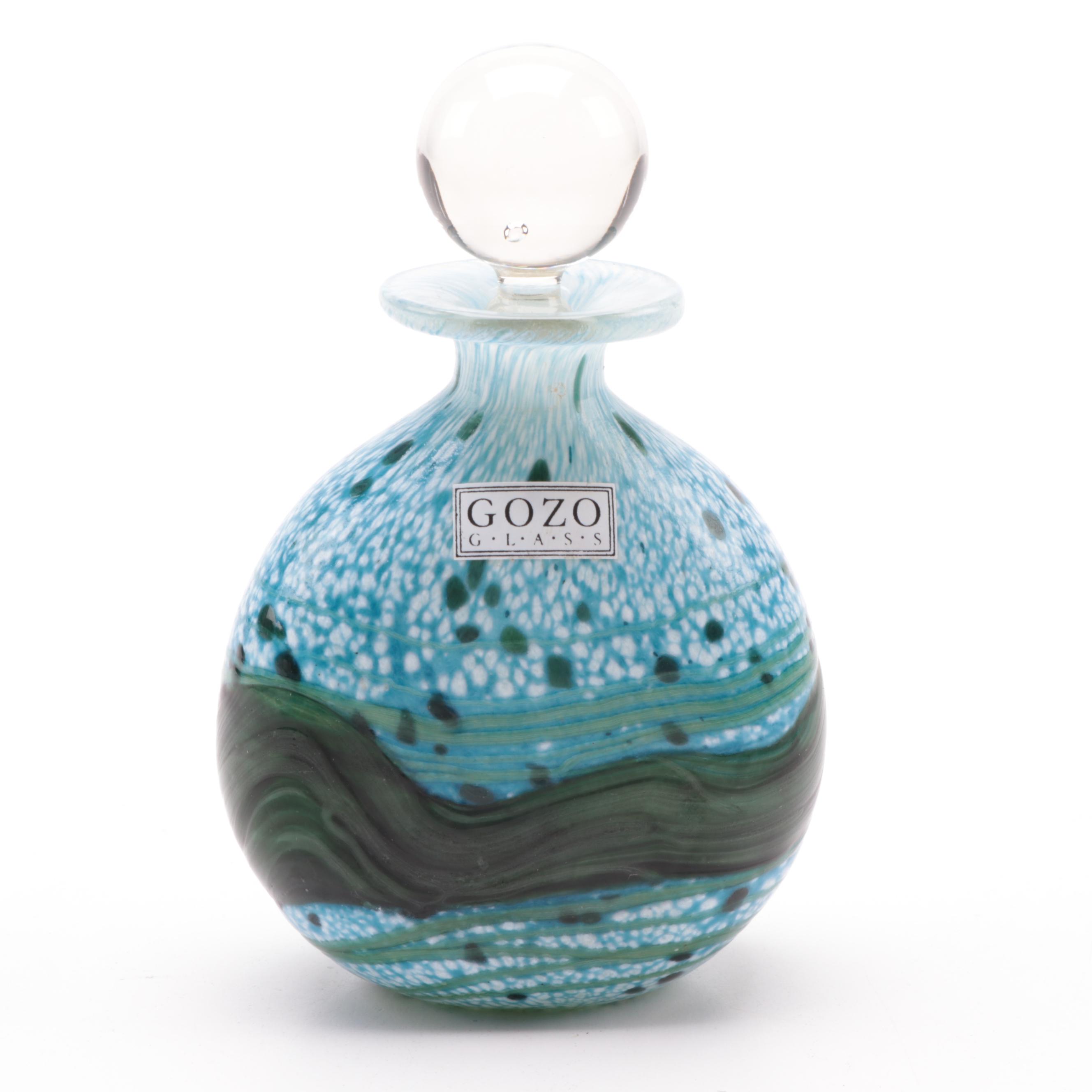 Gozo Glass "Seaweed" Art Glass Paperweights and Perfume Bottle | EBTH