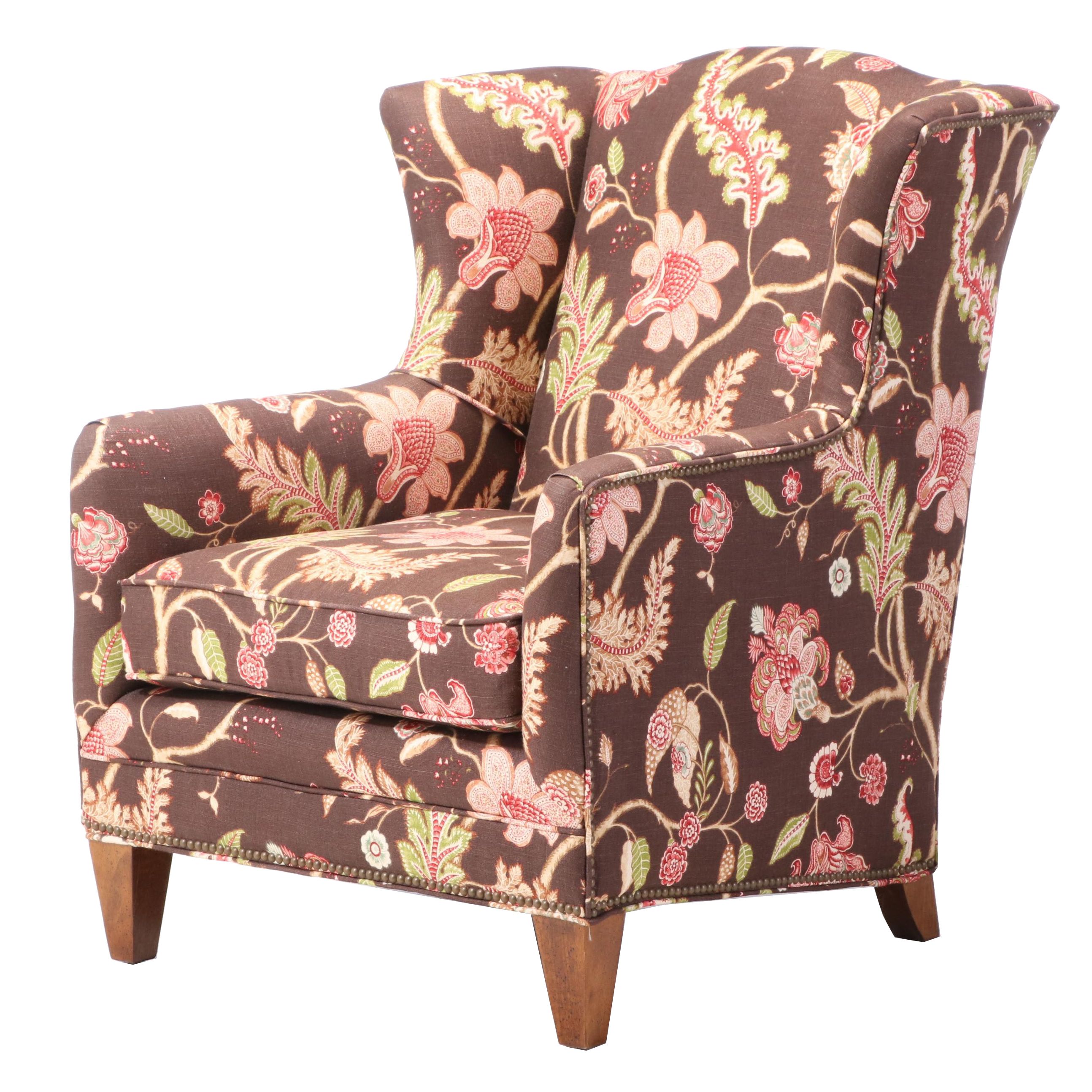 Sam Moore Contemporary Upholstered Wingback Chair | EBTH