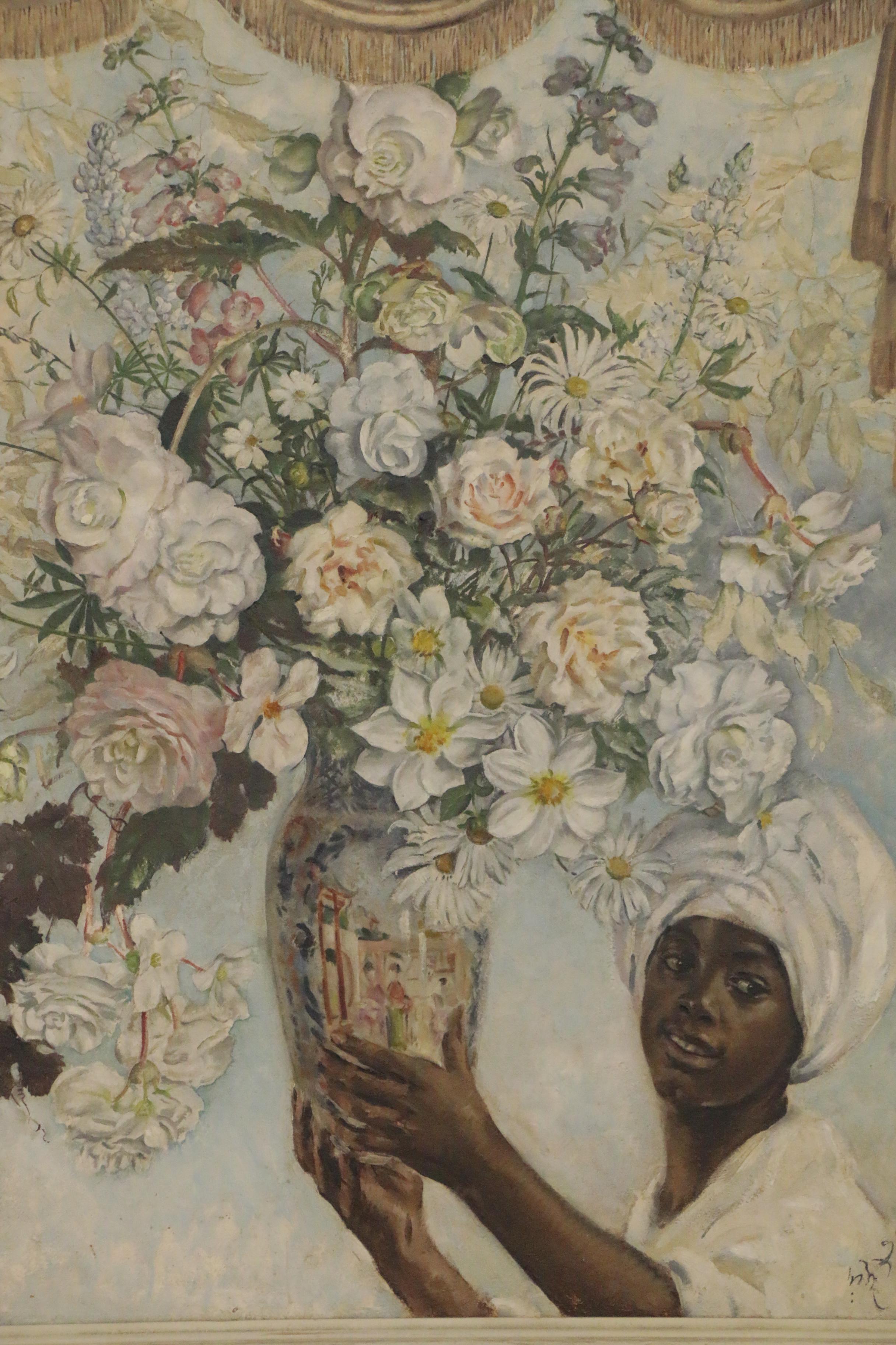 William Bruce Ellis Ranken Oil Painting "Black and White," Early 20th ...