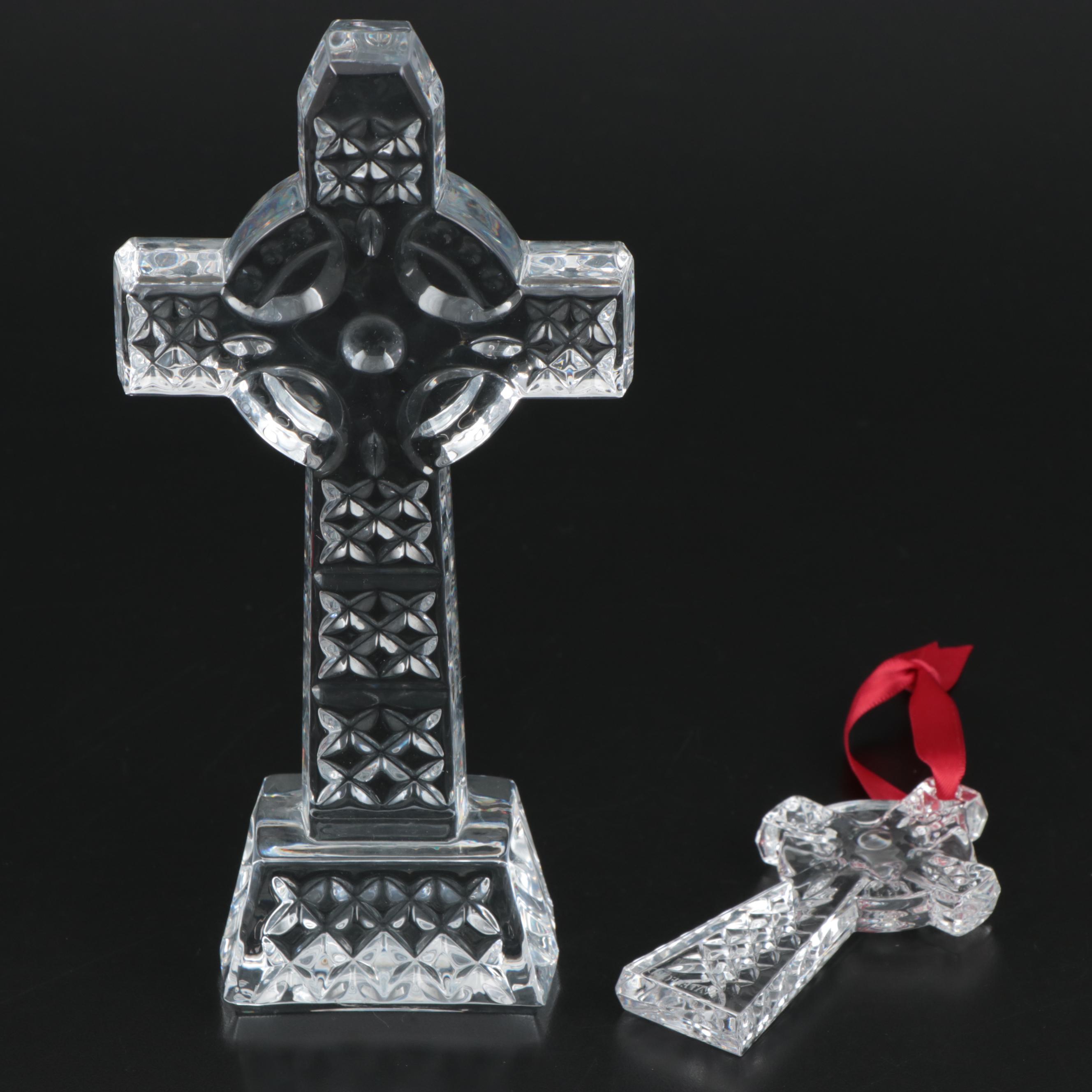 Waterford Crystal "Celtic Cross" Figurine and Ornament | EBTH