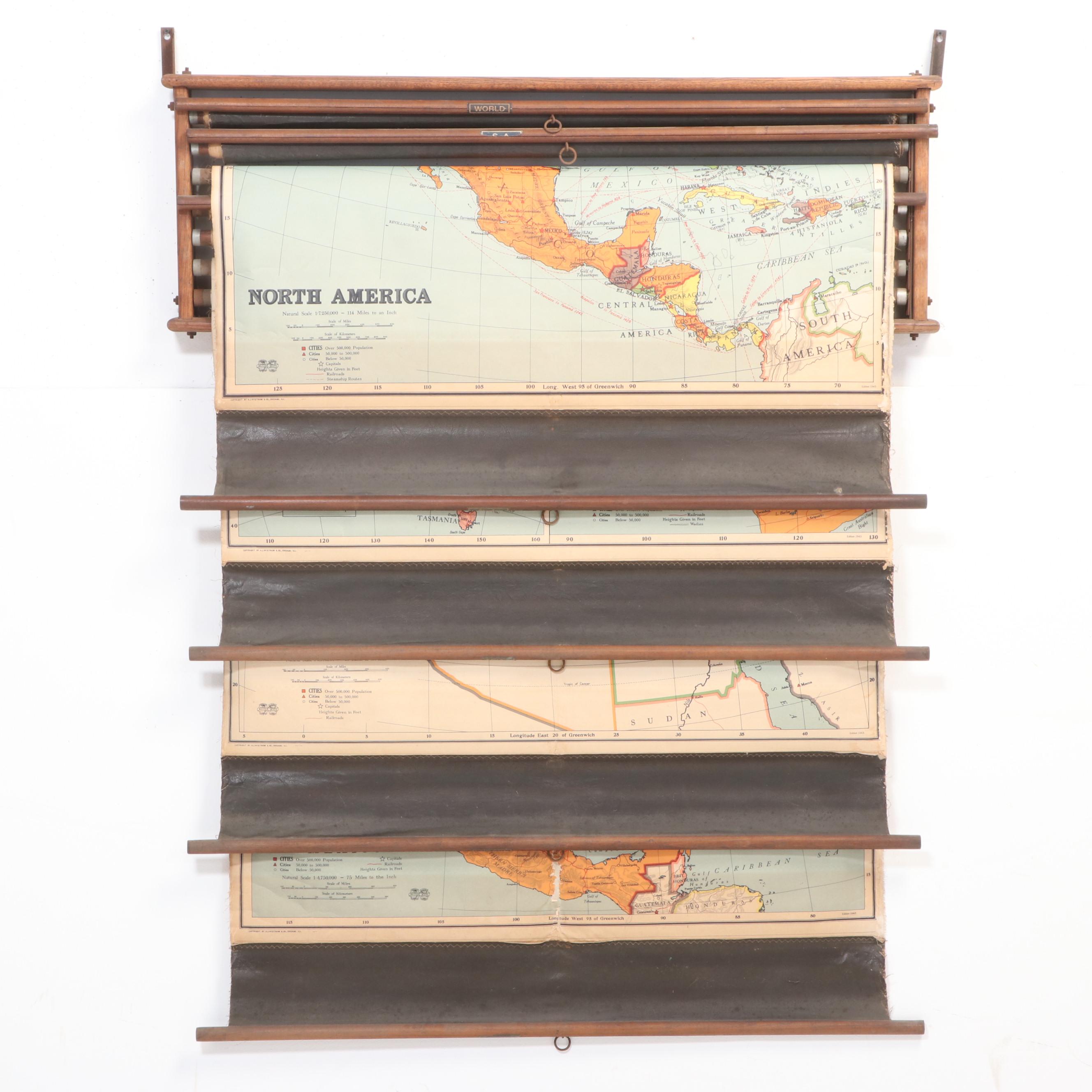 A.J. Nystrom & Co. Maps Including World, United States, Americas and ...
