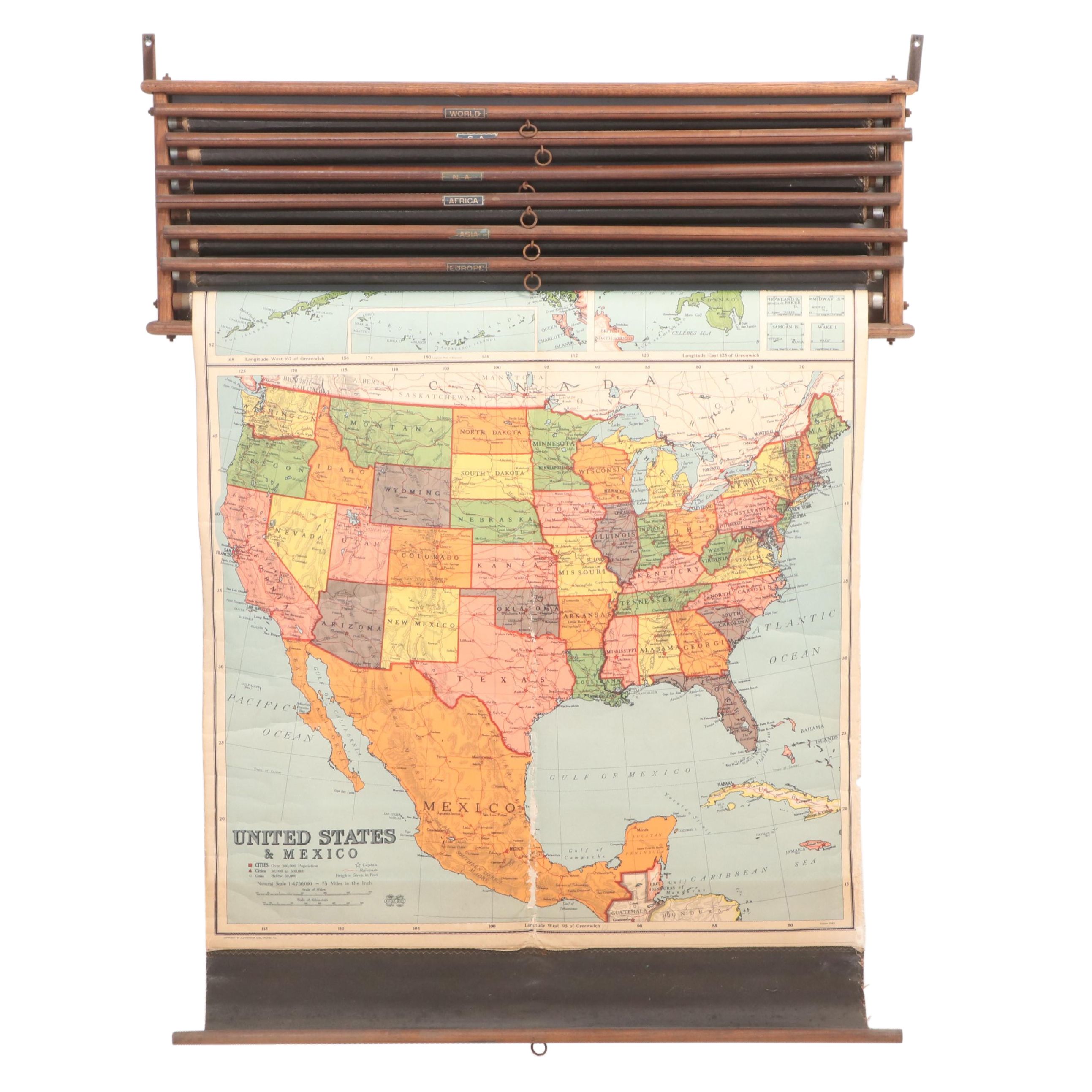 A.J. Nystrom & Co. Maps Including World, United States, Americas and ...