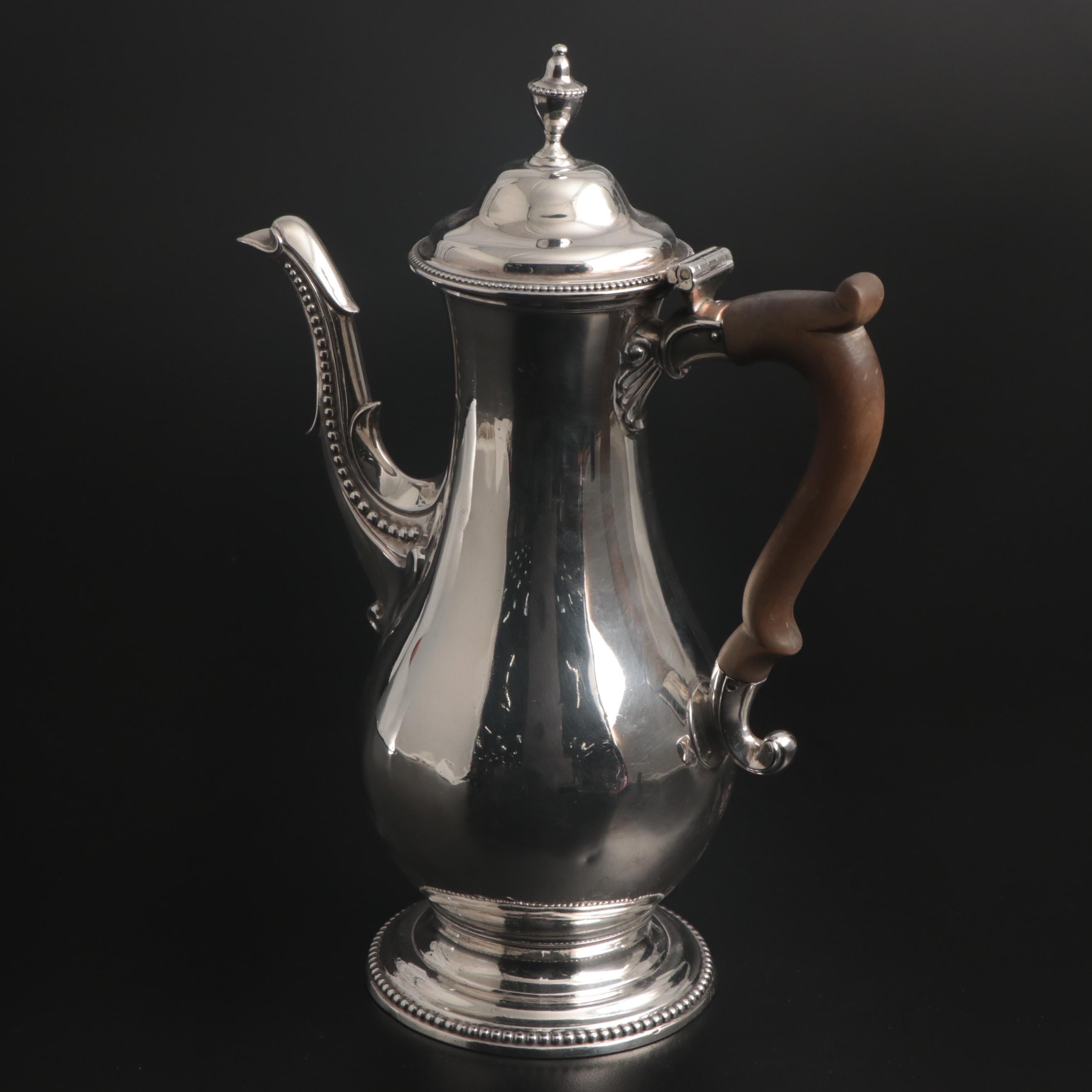 George III Charles Wright of London Sterling Silver Coffee Pot, 1775 | EBTH