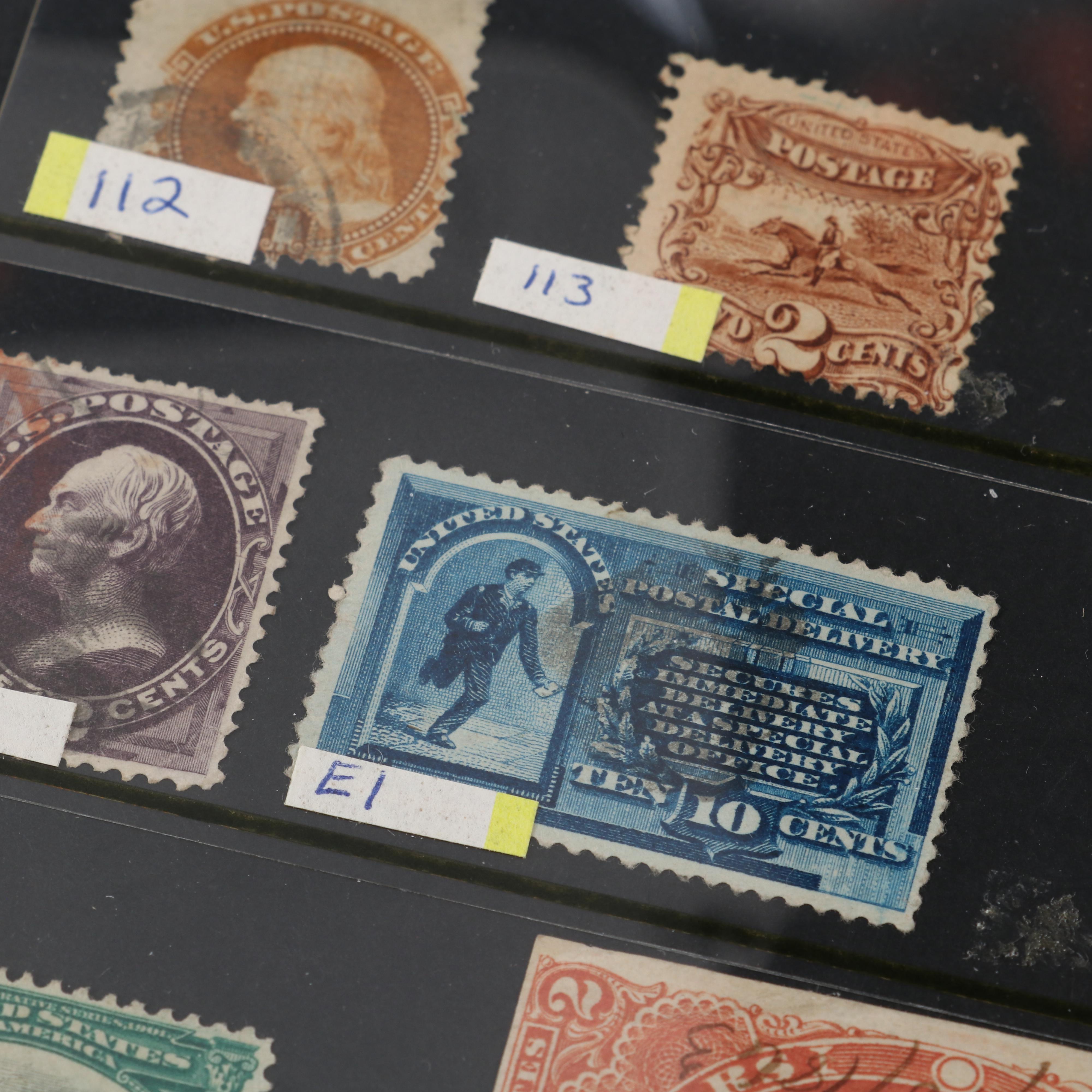 US and Confederate Postage Stamps, Including 1869 3-Cent Pictorial ...