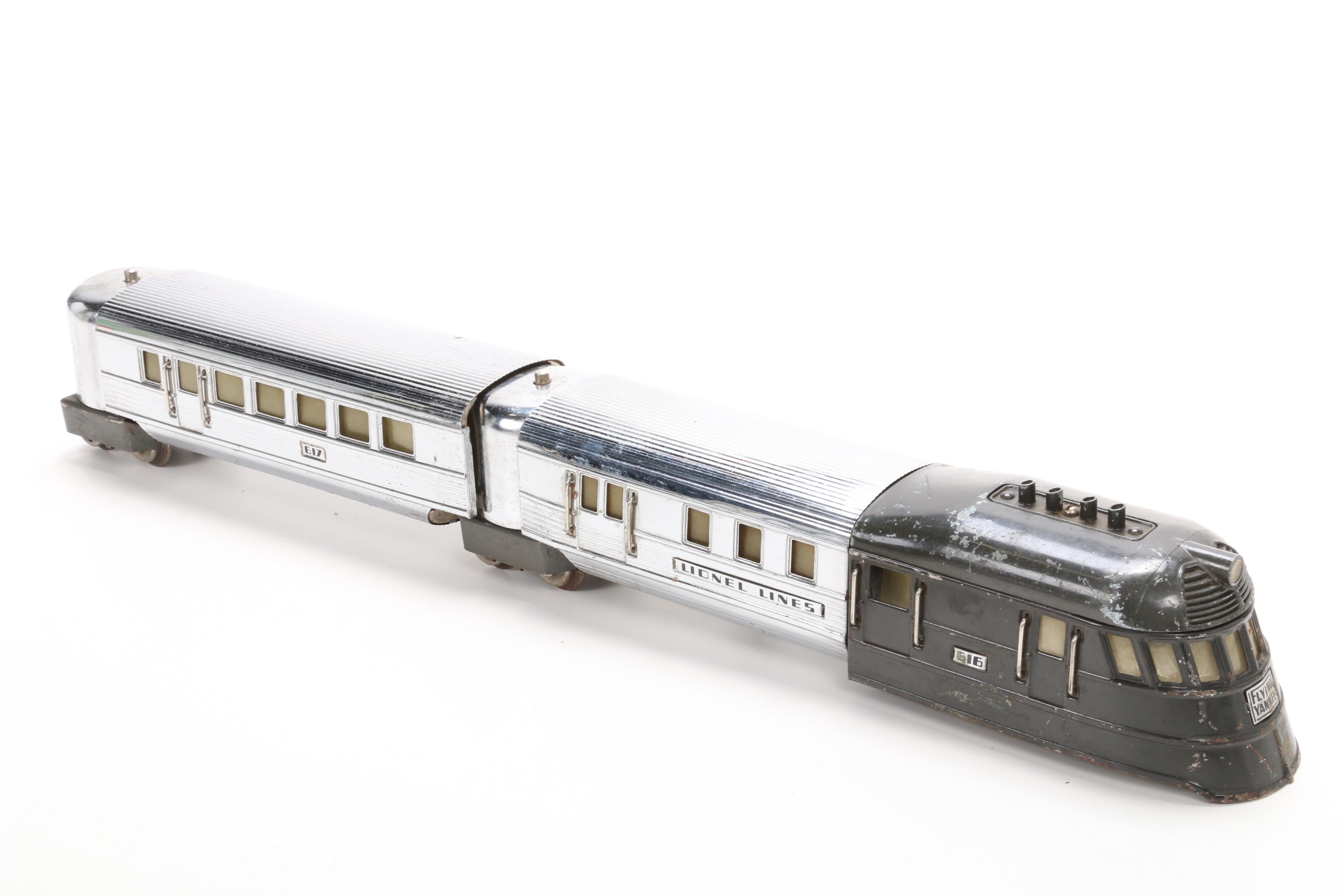 Lionel Prewar O Scale Chrome Flying Yankee Passenger Train, Mid-20th ...
