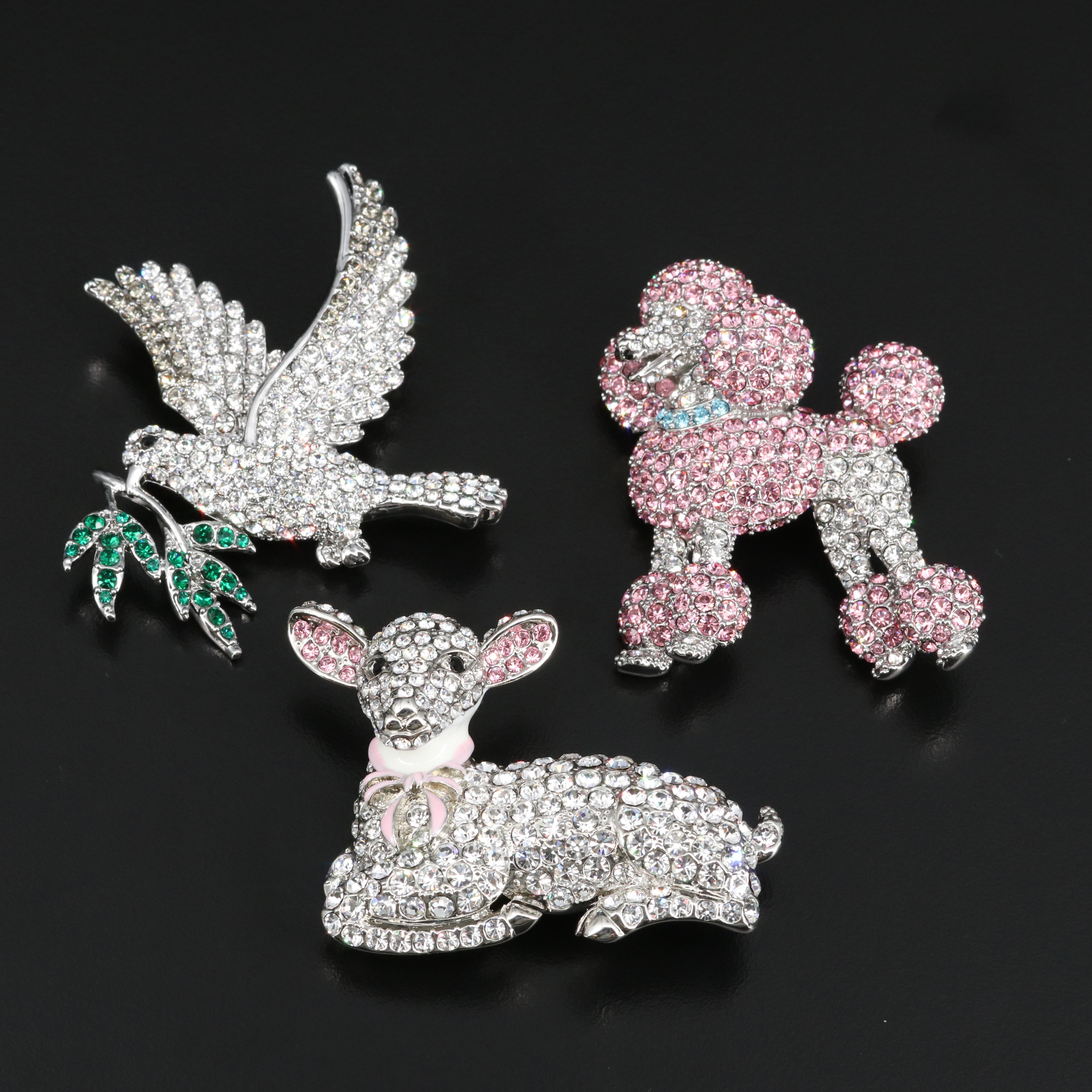 Selection of Rhinestone Animal Brooch | EBTH