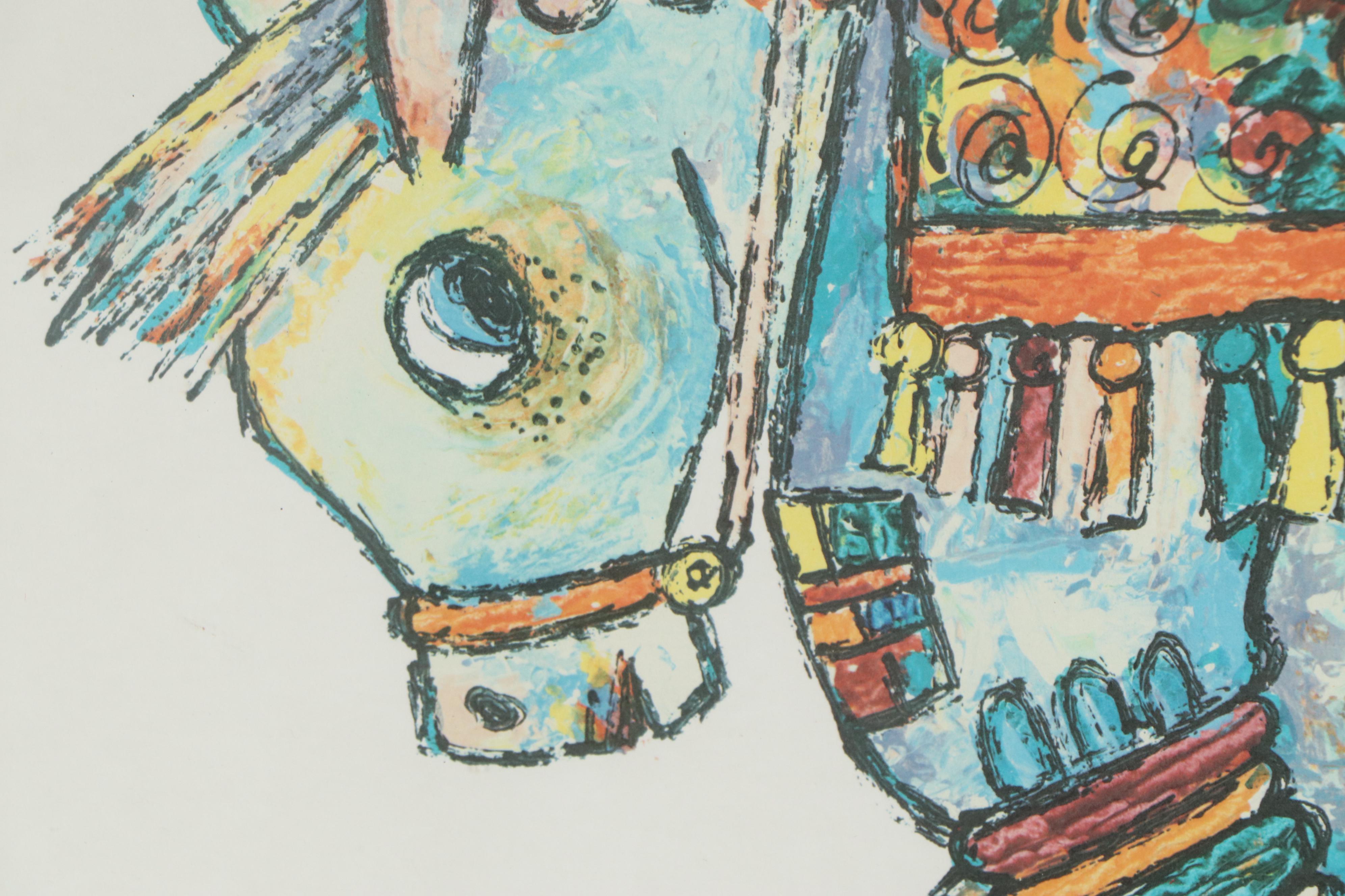 Jovan Obican Lithograph "Celebration," Mid-20th Century | EBTH