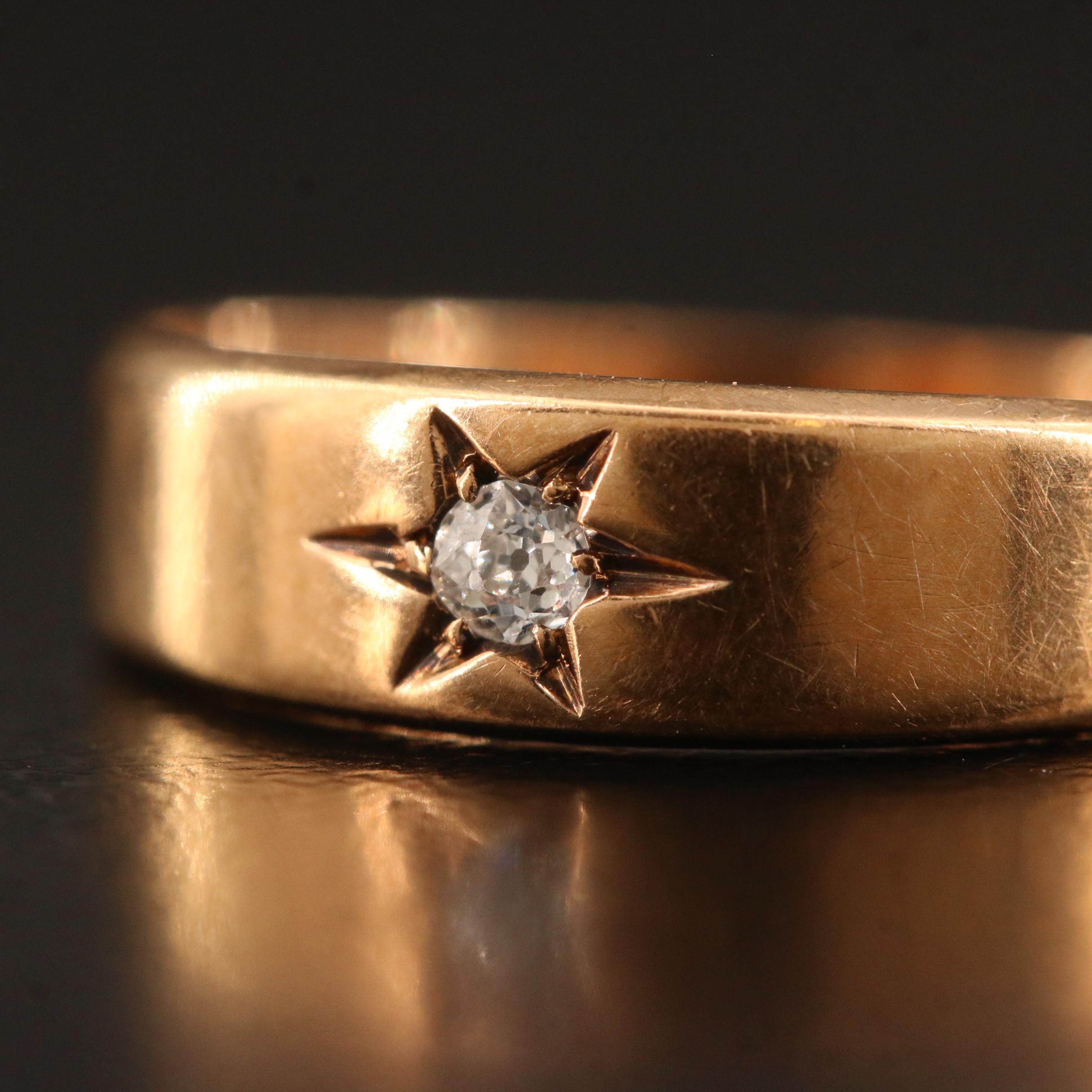 Victorian 14K Diamond Star Set Ring | EBTH